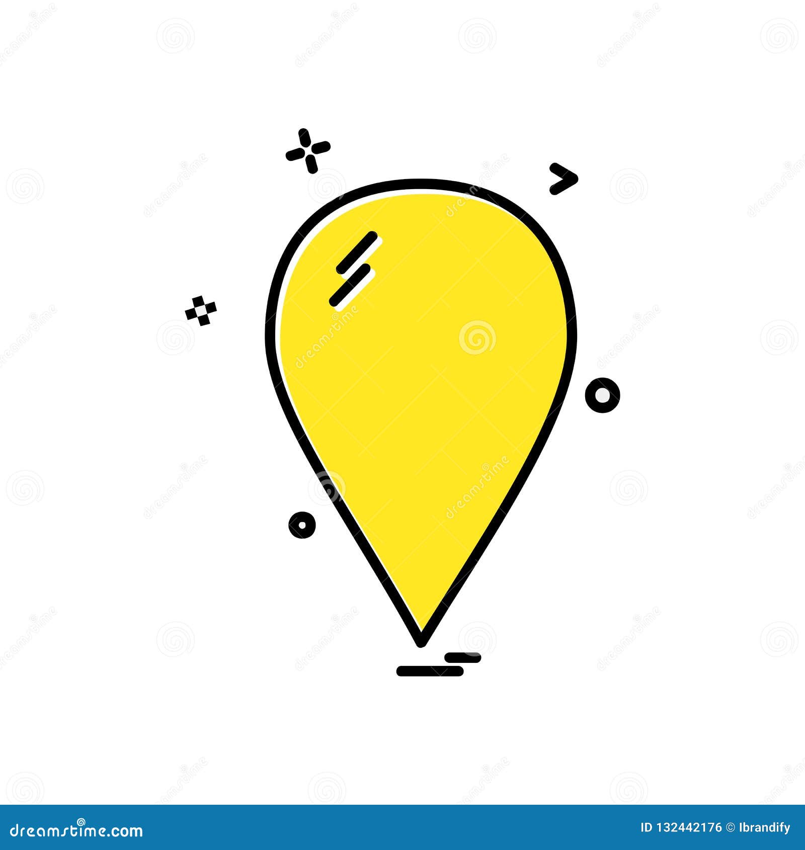 Drop icon design vector stock vector. Illustration of icon - 132442176