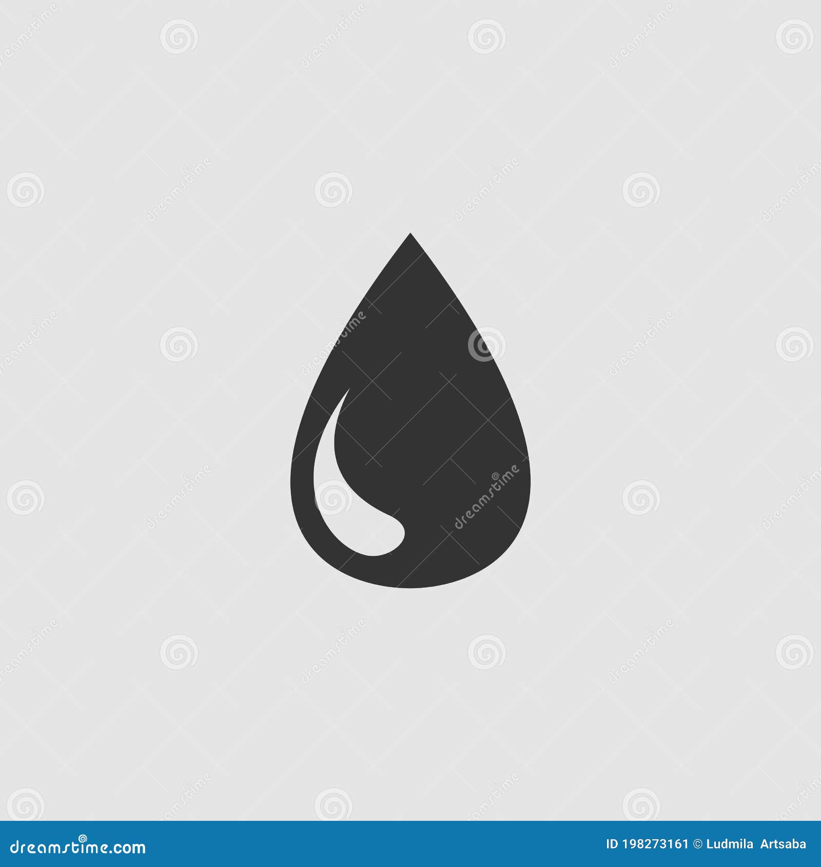 Drop icon flat stock illustration. Illustration of environment - 198273161