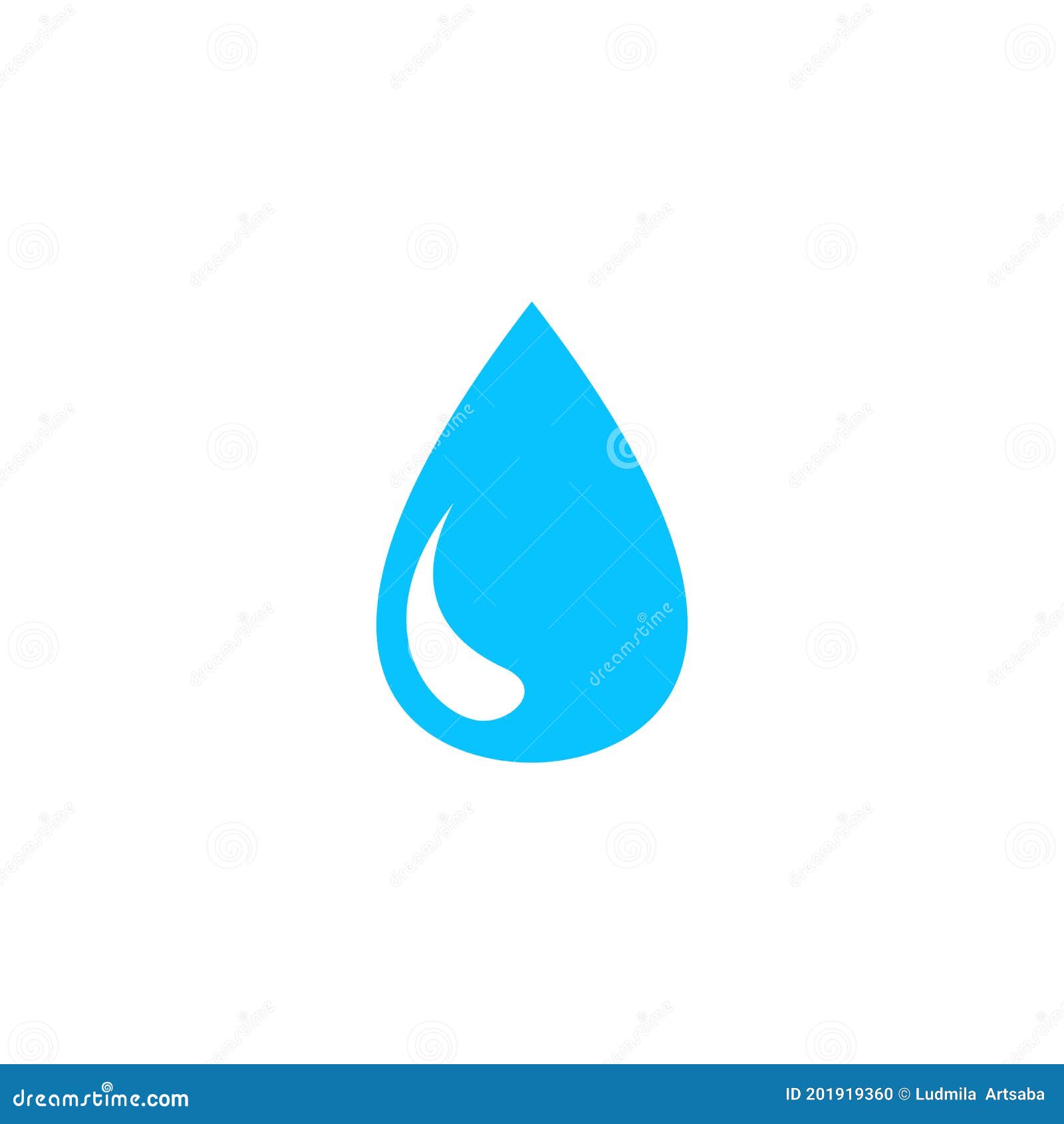 Drop icon flat stock illustration. Illustration of liquid - 201919360