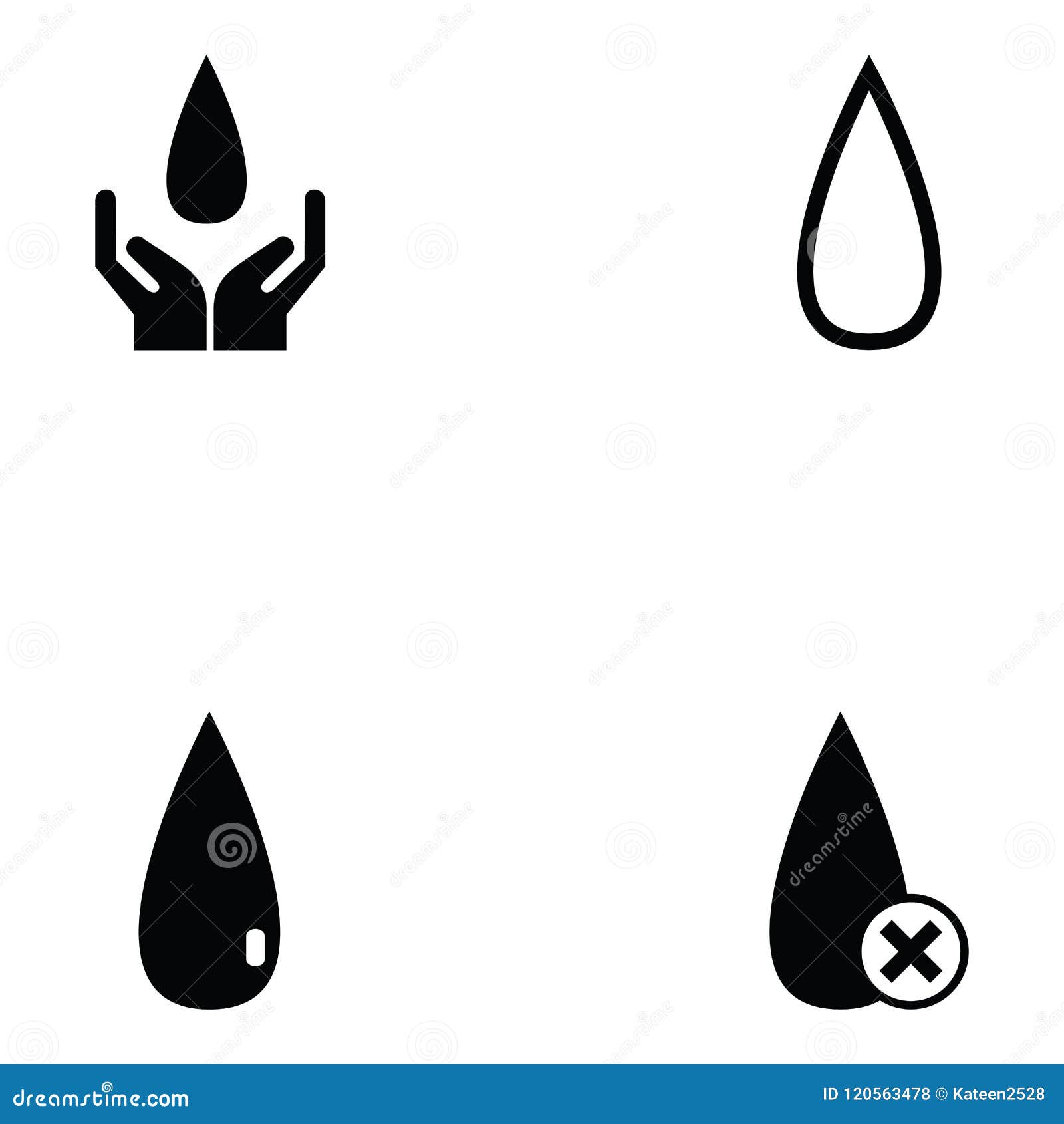 Drop icon set stock vector. Illustration of droplet - 120563478