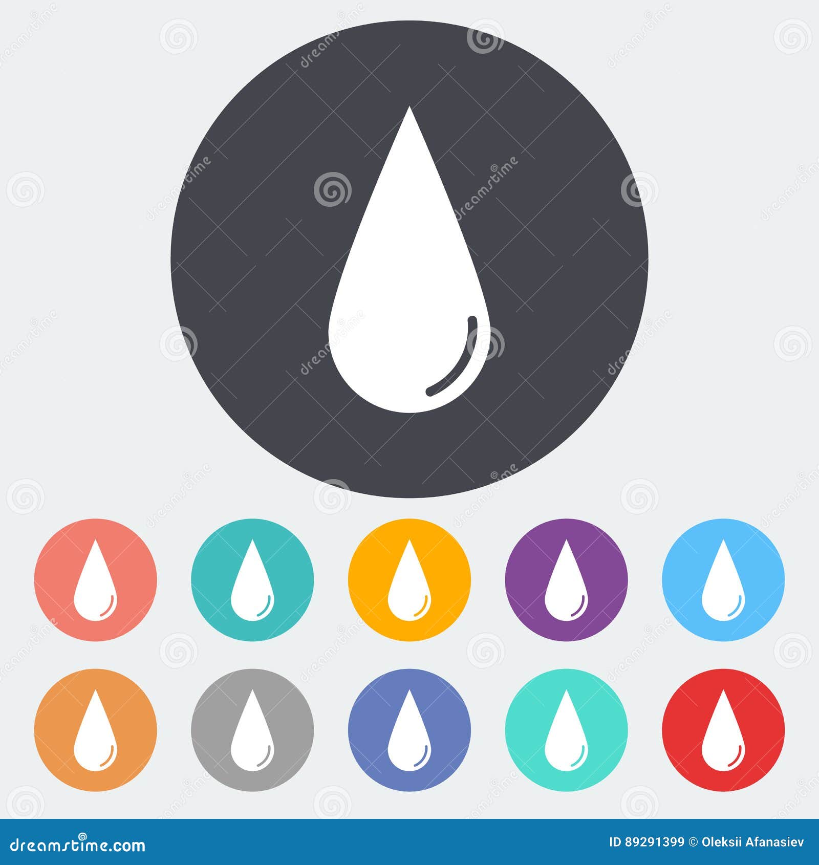 Drop icon. stock vector. Illustration of painting, sphere - 89291399