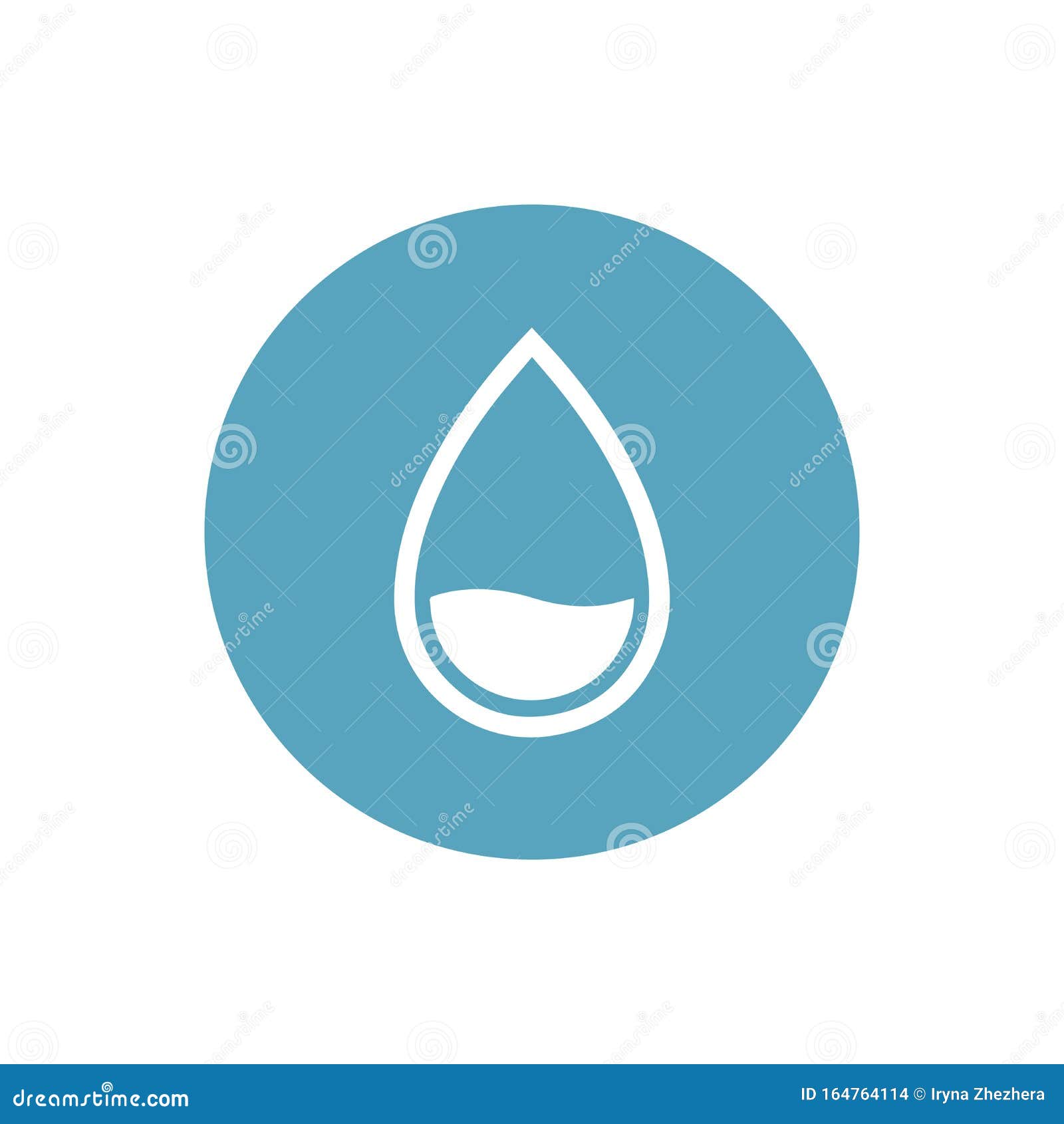 Drop Icon Vector, Blue Button Flat Design Best Vector Icon. Stock ...