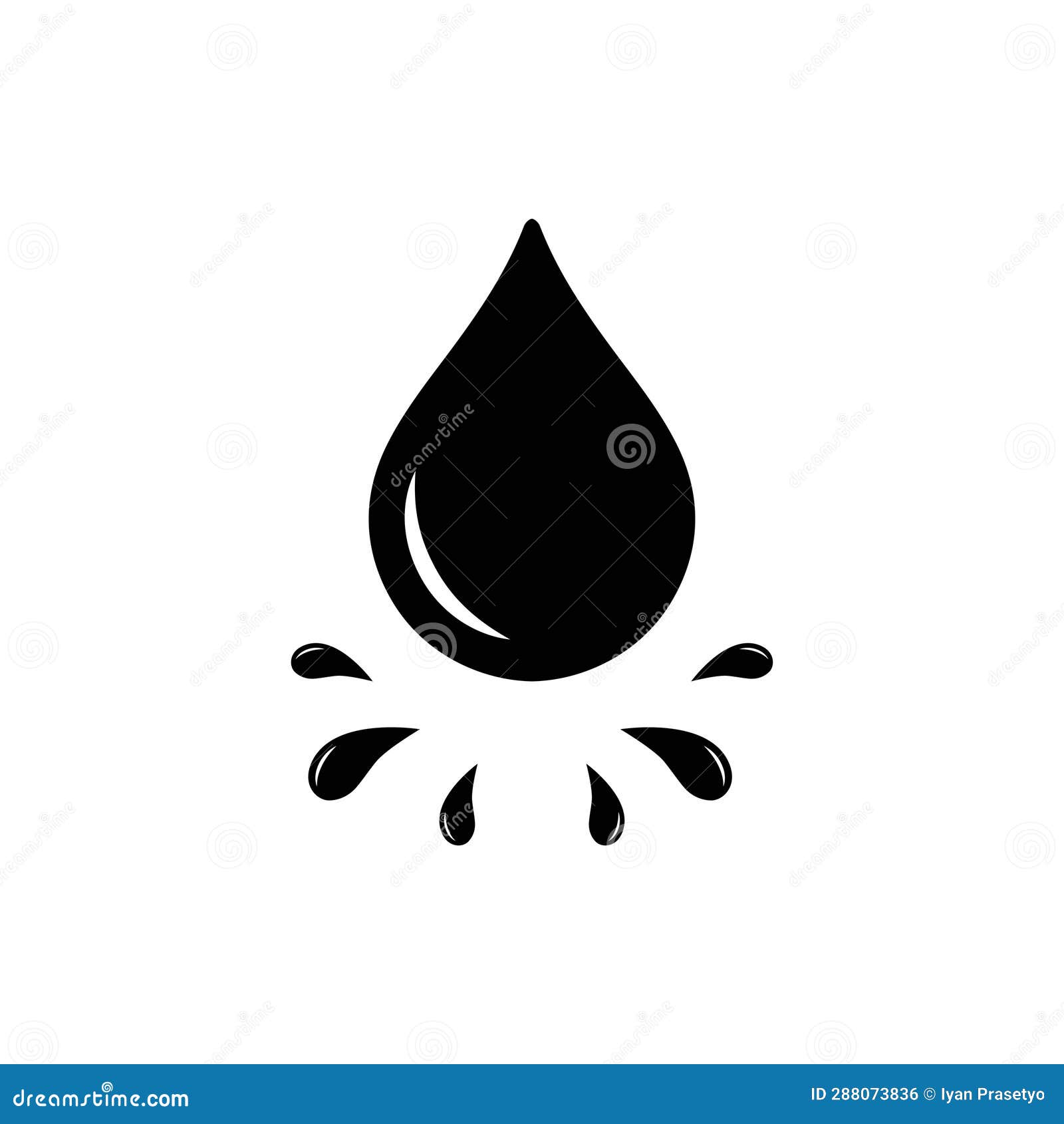 Drop Icon Vector . Flat Icon Water Drop Symbol Stock Illustration ...