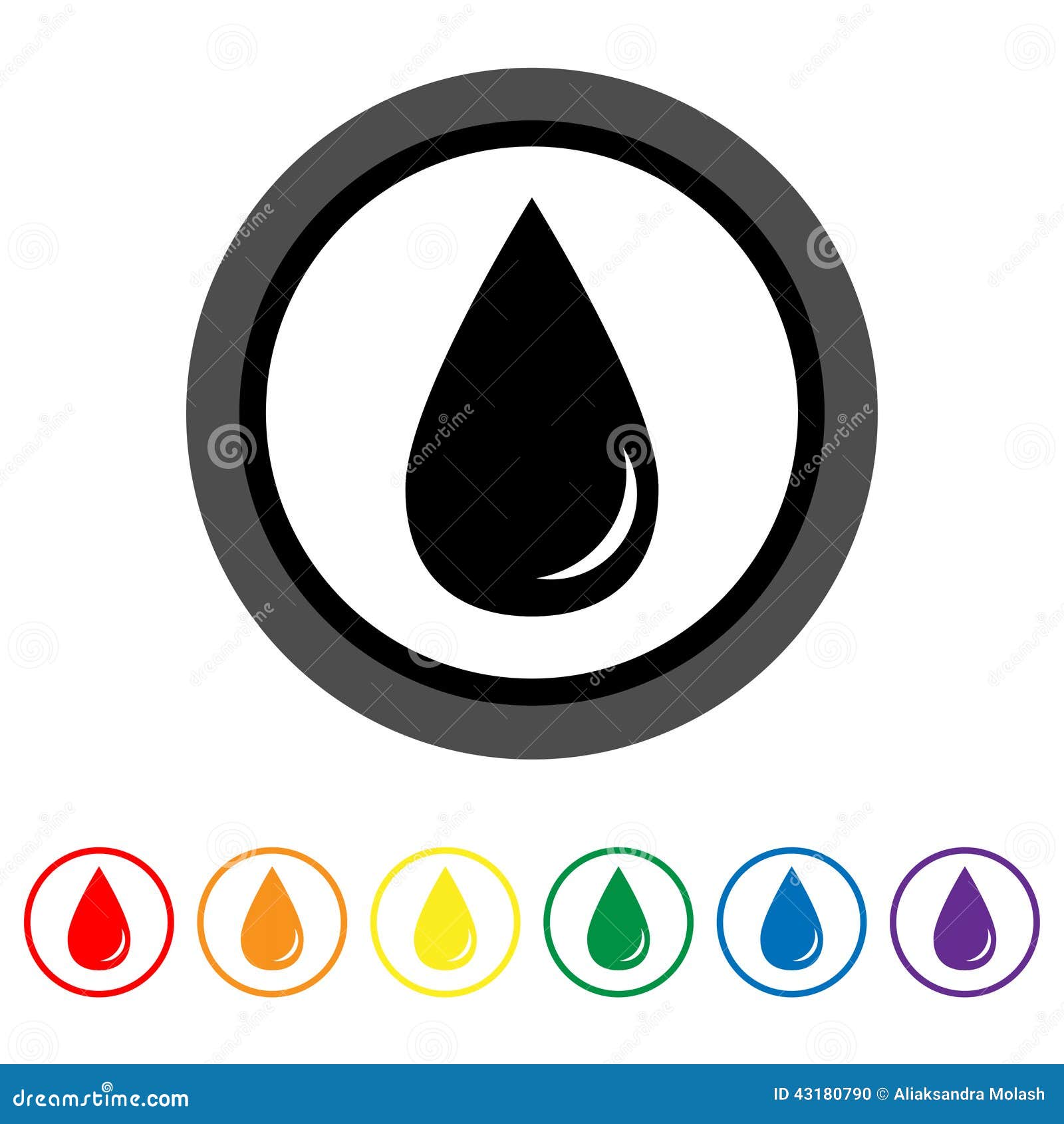 Drop Icon. Vector Illustration Stock Illustration - Illustration of ...