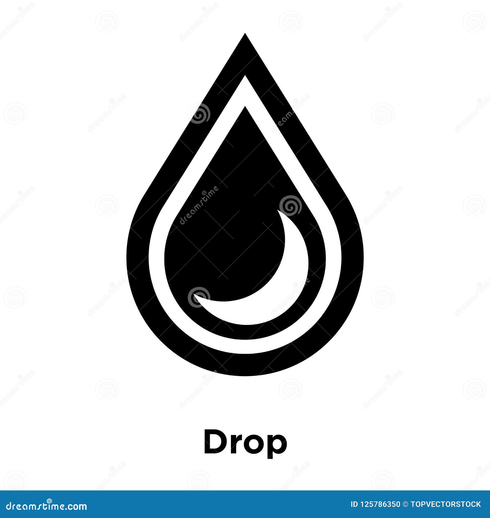 Drop Icon Vector Isolated on White Background, Logo Concept of D Stock ...