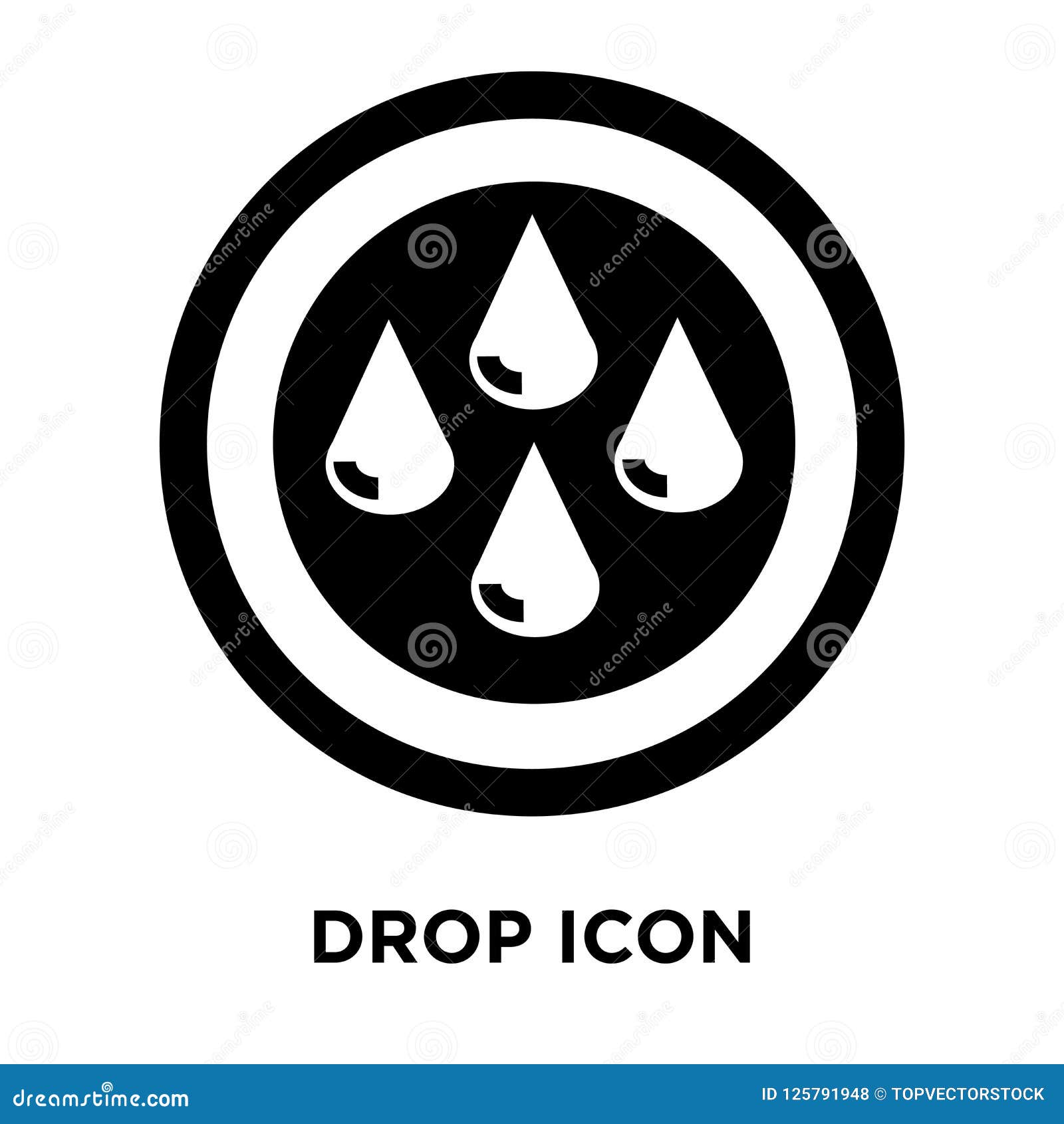 Drop Icon Vector Isolated on White Background, Logo Concept of D Stock ...