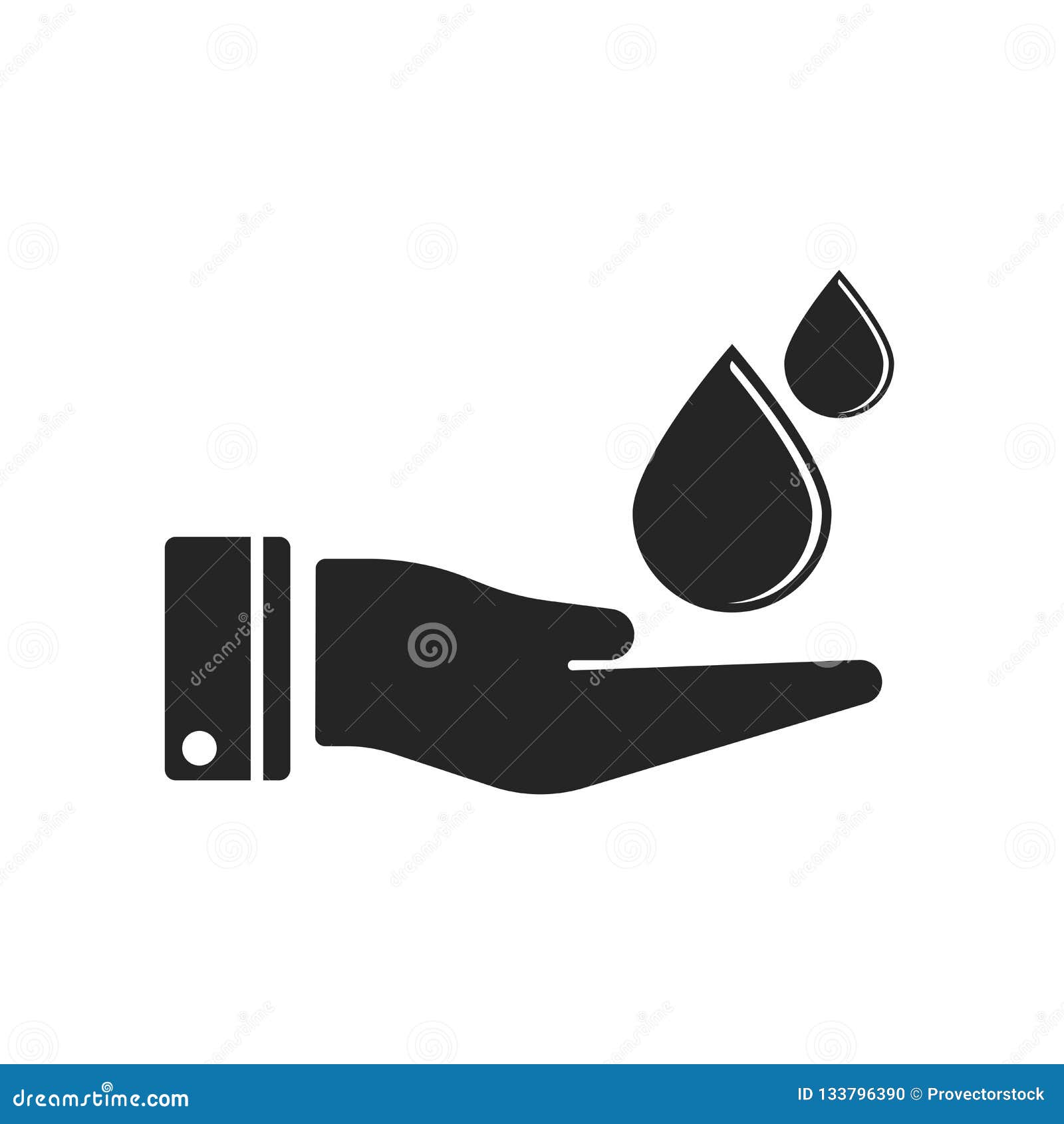 Drop Icon Vector Sign and Symbol Isolated on White Background, D Stock ...
