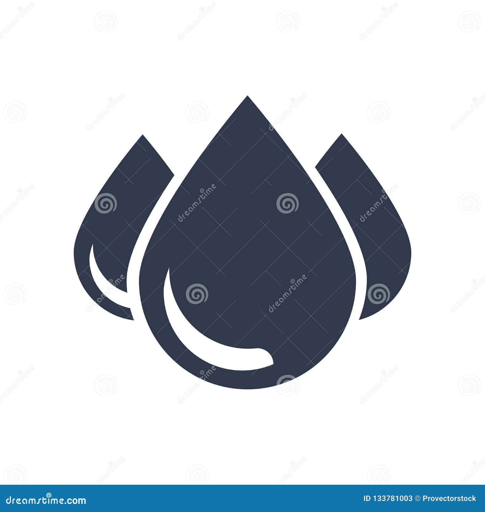 Drop Icon Vector Sign and Symbol Isolated on White Background, D Stock ...