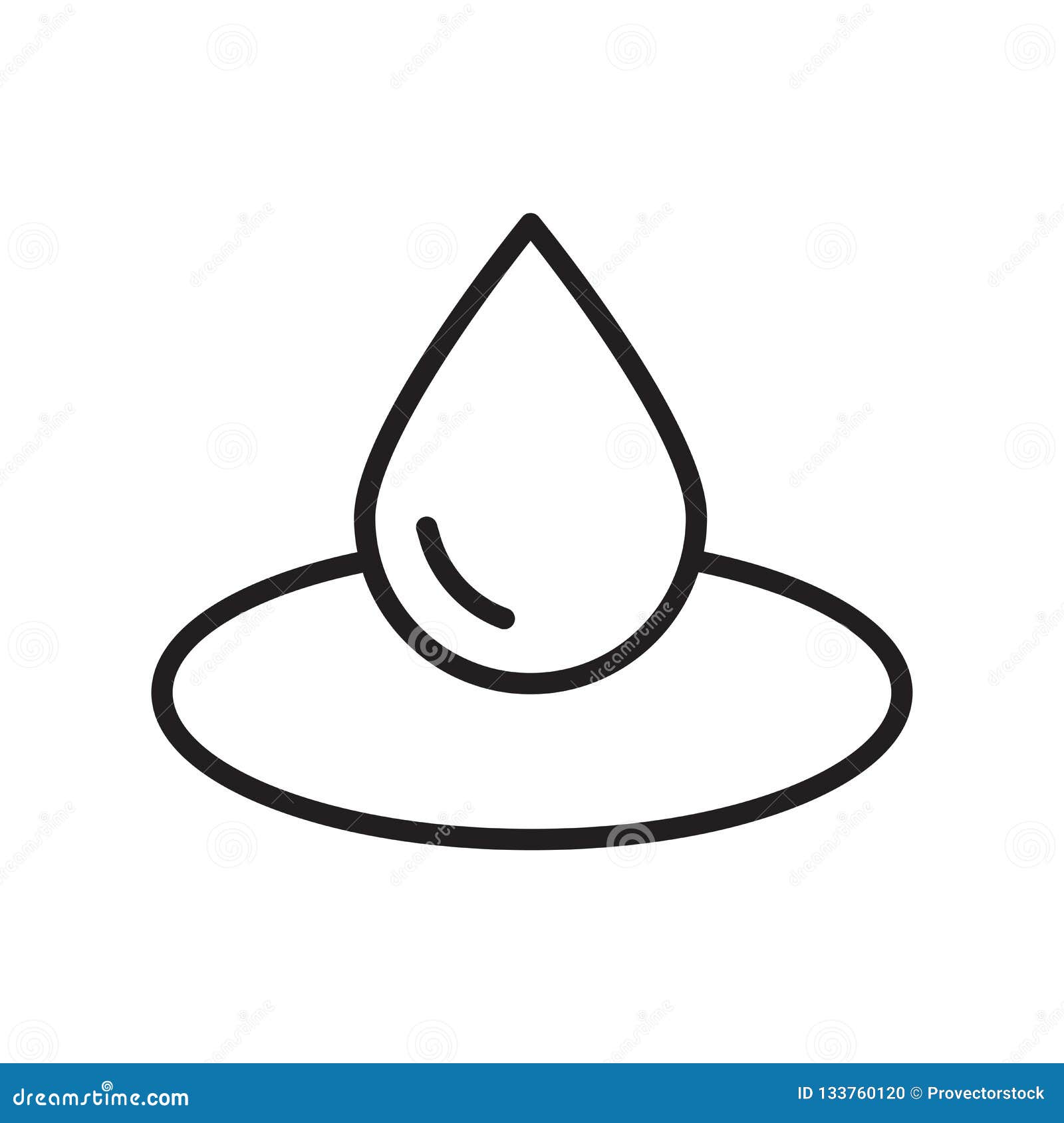 Drop Icon Vector Sign and Symbol Isolated on White Background, Drop ...