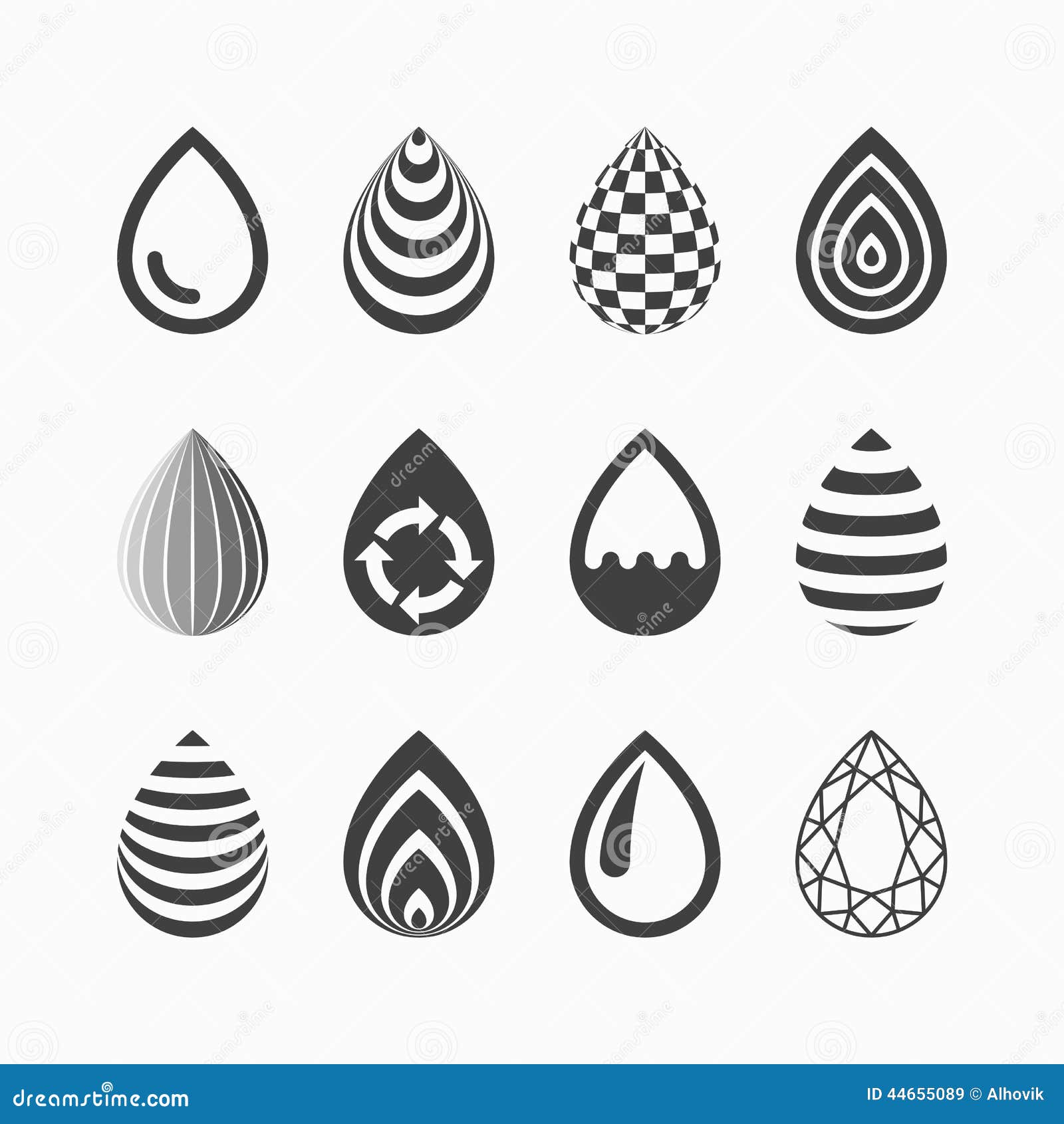 Drop icons stock vector. Illustration of medical, organic - 44655089