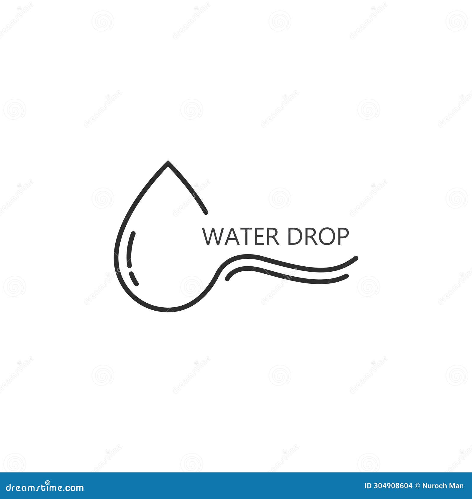 Drop Line Icon Water Drop Logo Vector Stock Illustration - Illustration ...