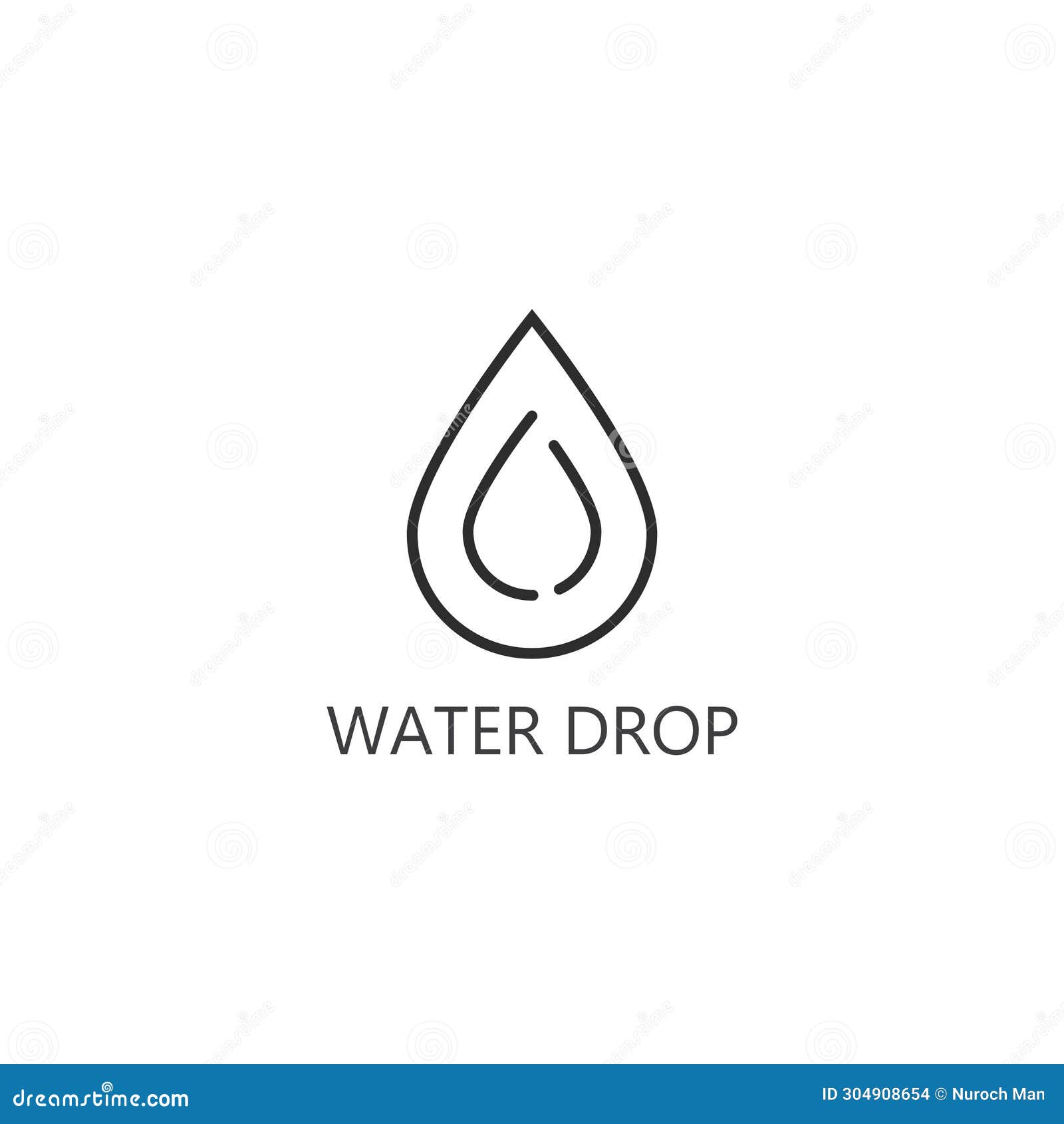 Drop Line Icon Water Drop Logo Vector Stock Vector - Illustration of ...