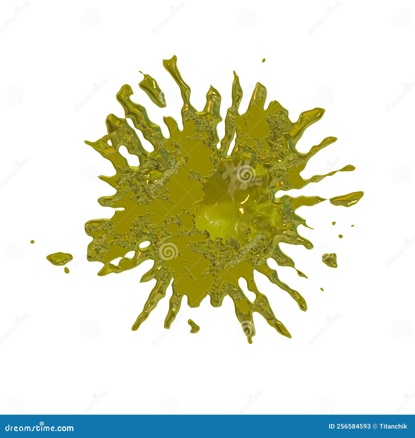 A Drop of Liquid Spread Over the Surface. Abstract Spatter Stock ...