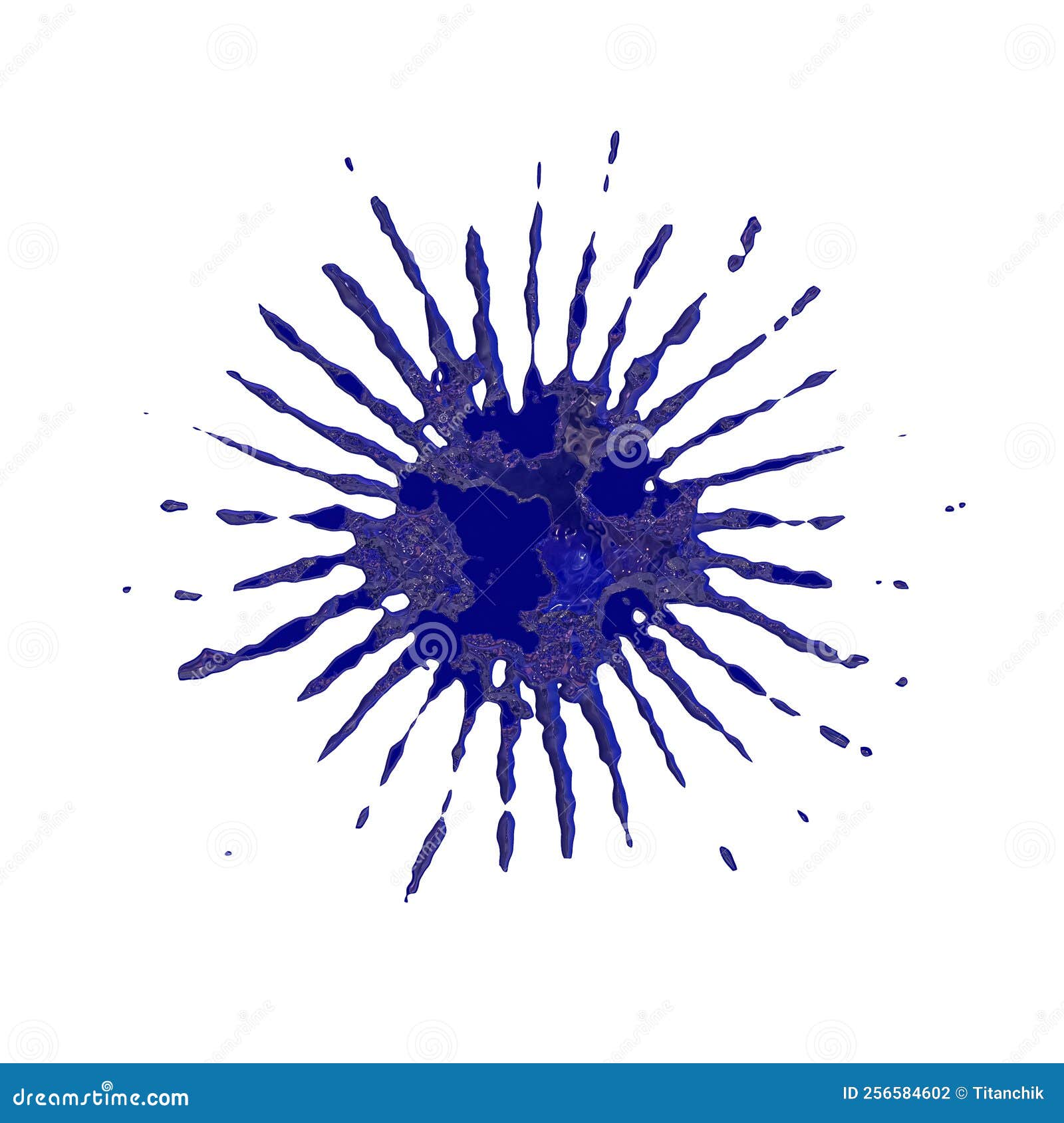 A Drop of Liquid Spread Over the Surface. Abstract Spatter Stock ...