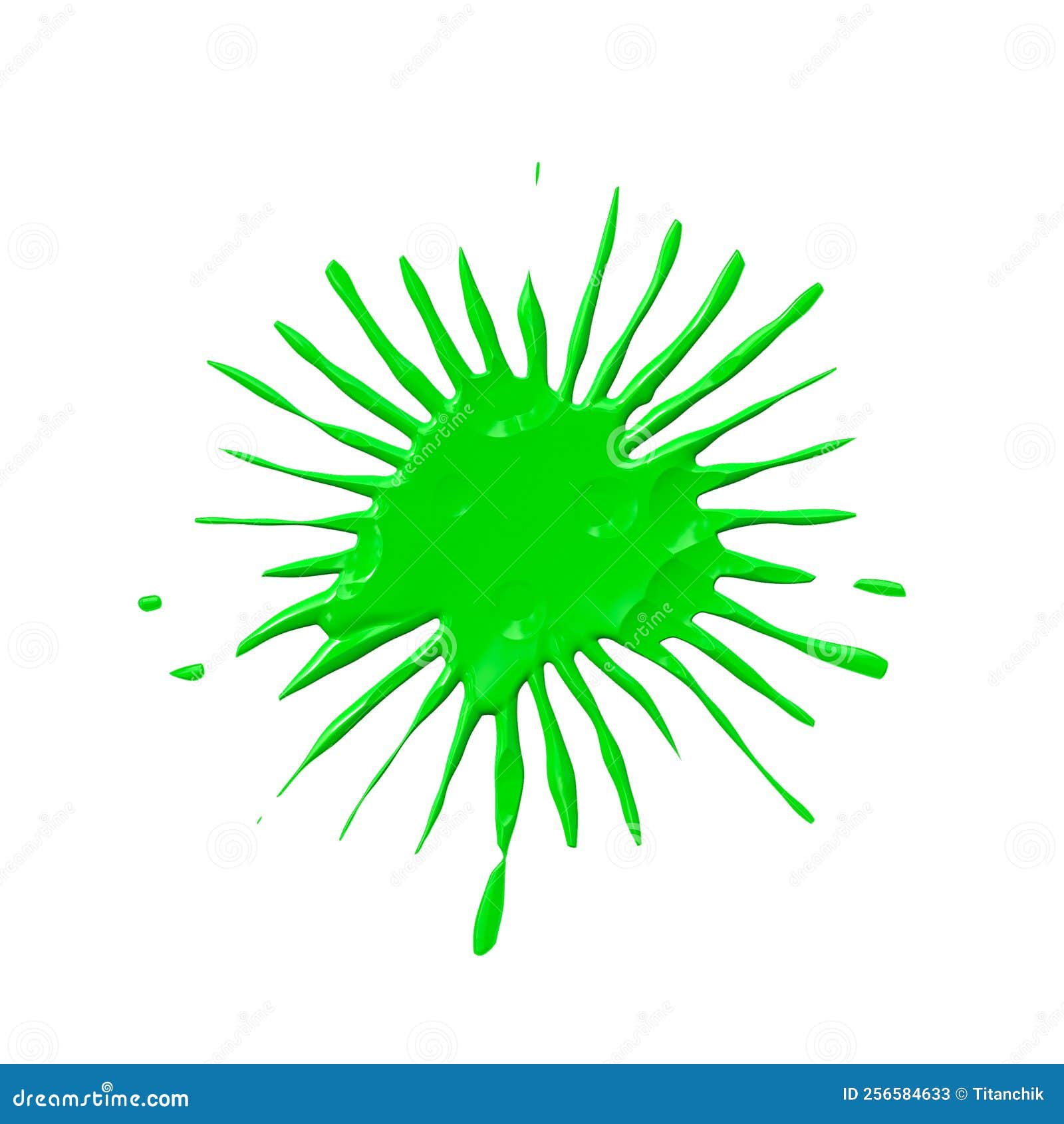 A Drop of Liquid Spread Over the Surface. Abstract Spatter Stock ...