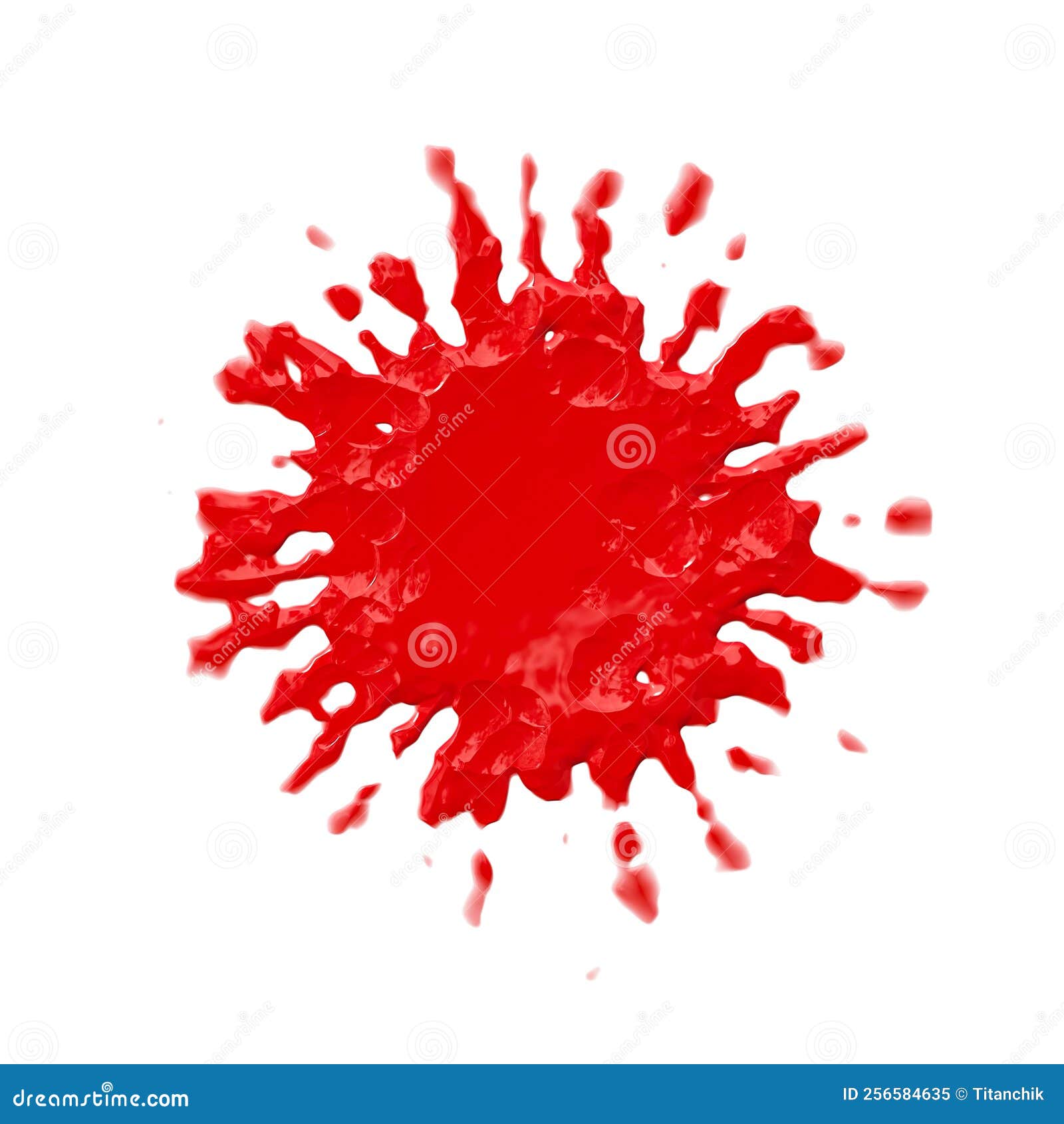 A Drop of Liquid Spread Over the Surface. Abstract Spatter Stock ...