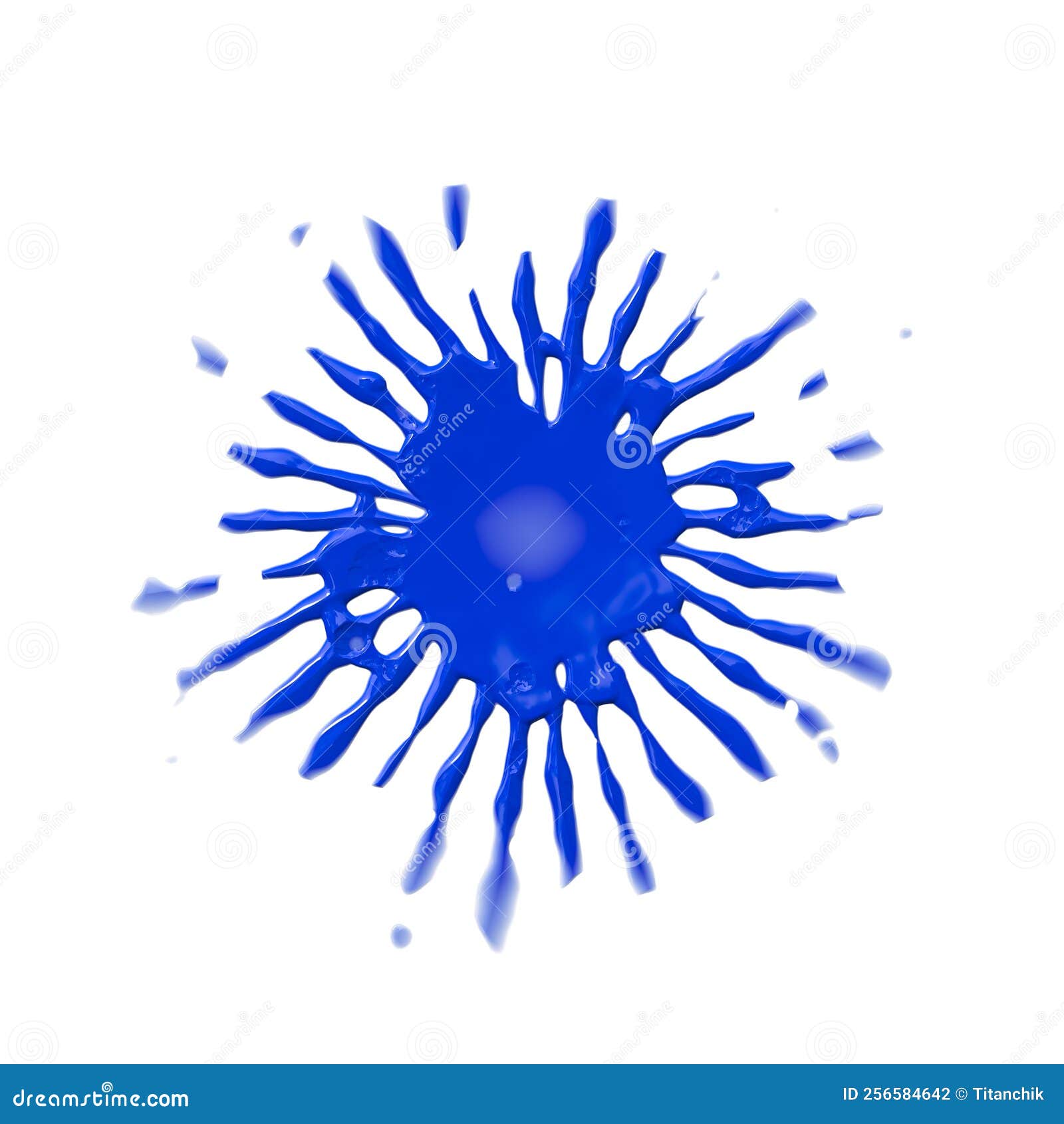 A Drop of Liquid Spread Over the Surface. Abstract Spatter Stock ...