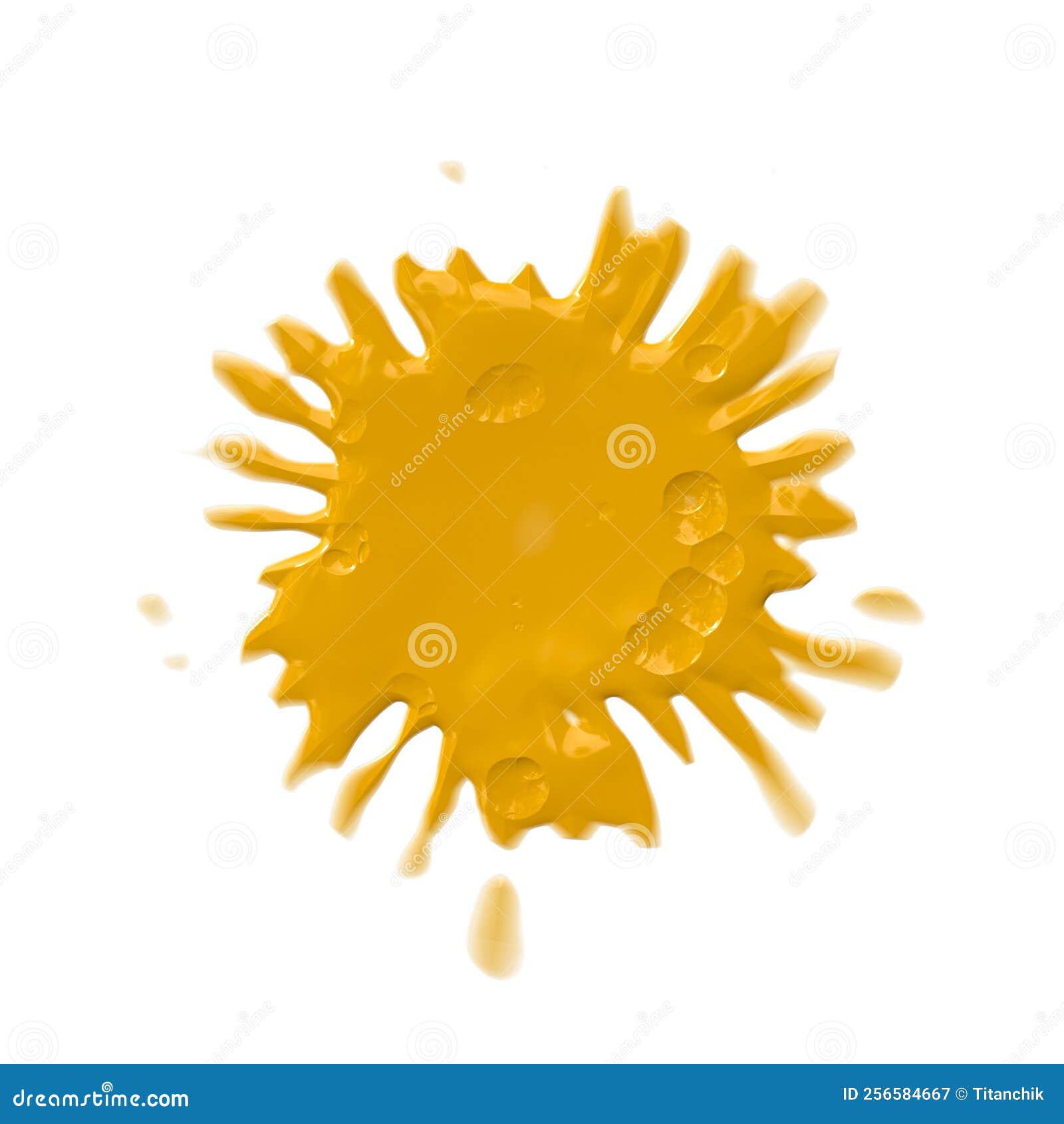 A Drop of Liquid Spread Over the Surface. Abstract Spatter Stock ...