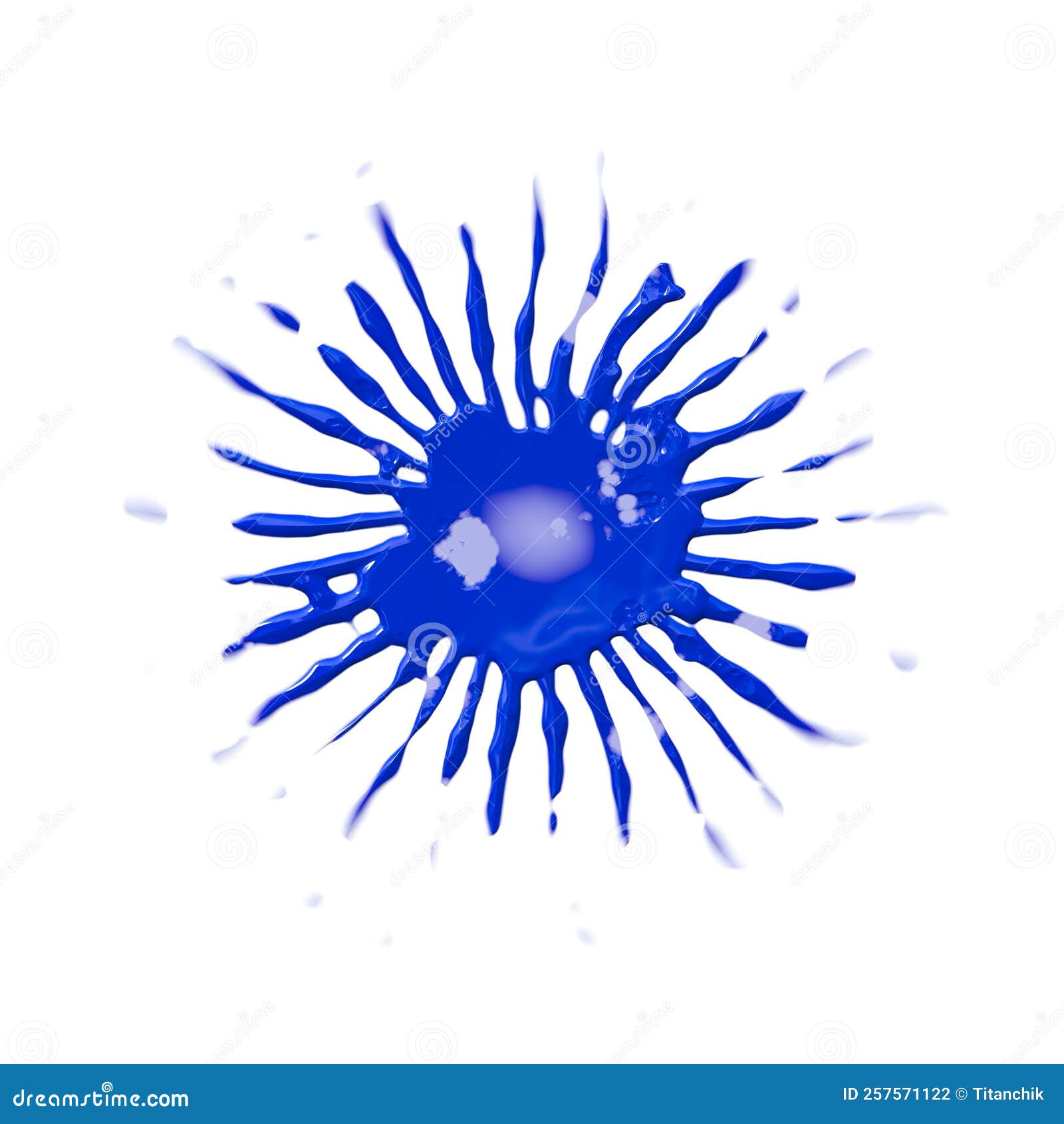 A Drop of Liquid Spread Over the Surface. Abstract Spatter Stock ...