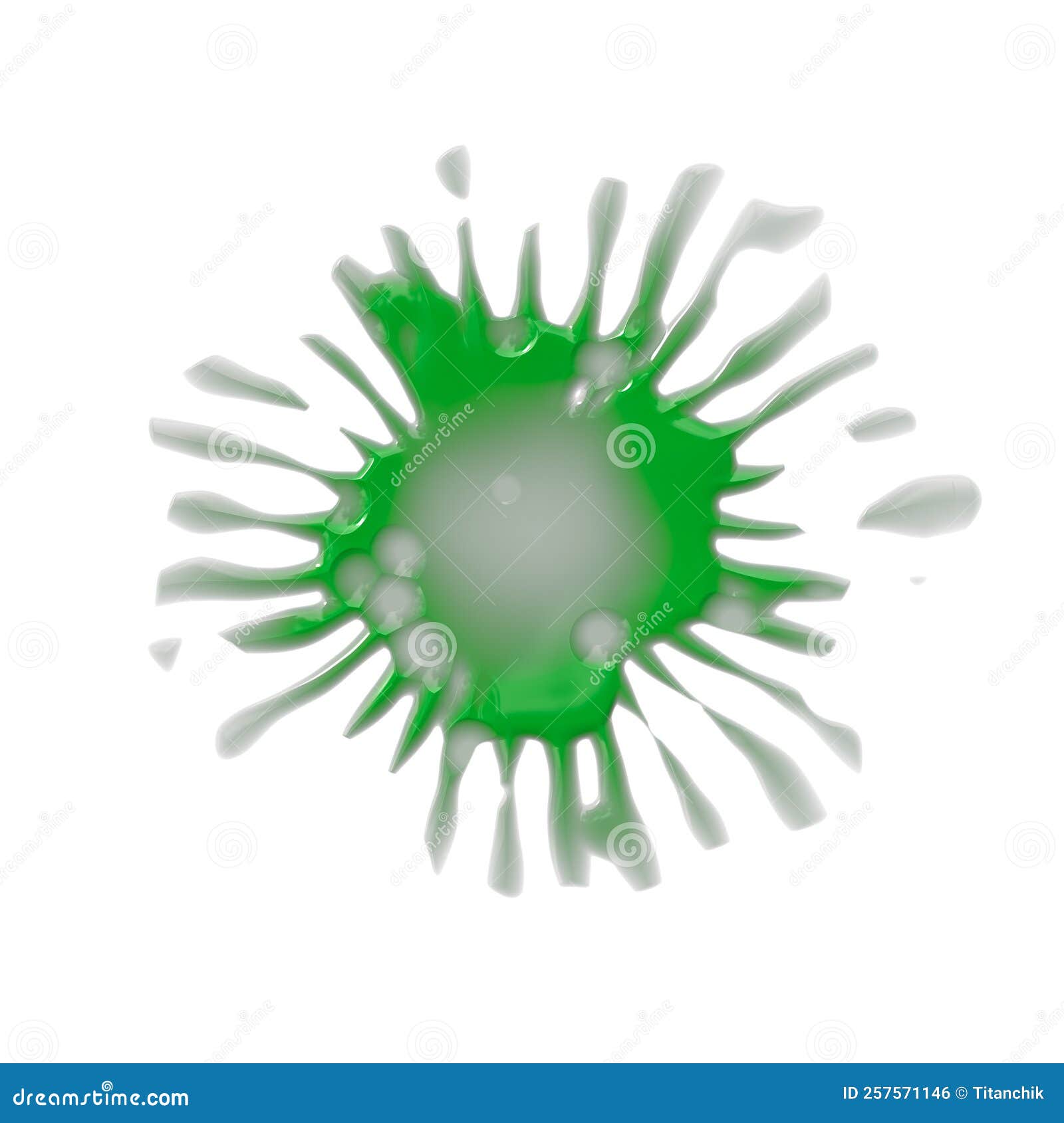 A Drop of Liquid Spread Over the Surface. Abstract Spatter Stock ...