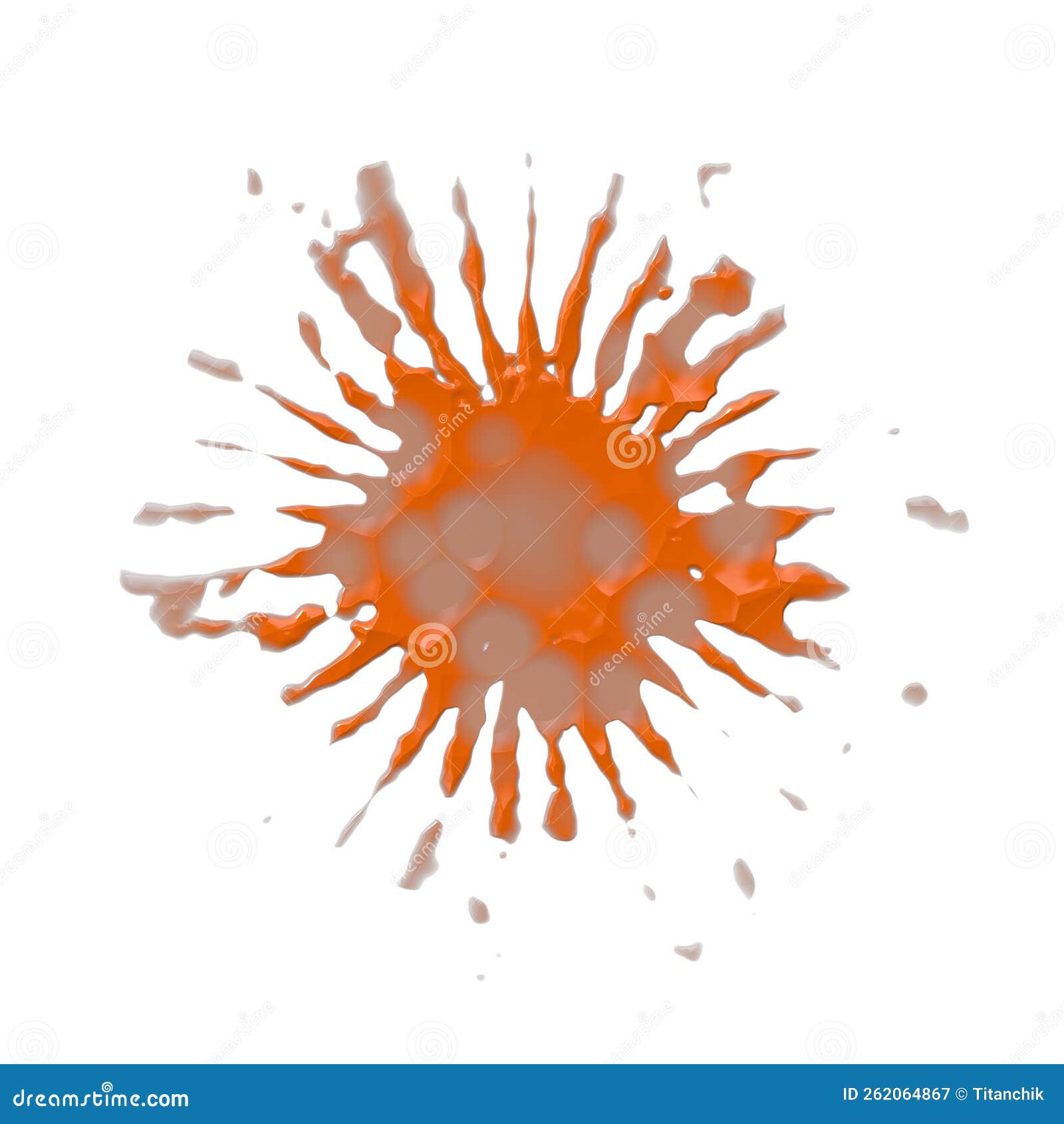 A Drop of Liquid Spread Over the Surface. Abstract Spatter Stock ...