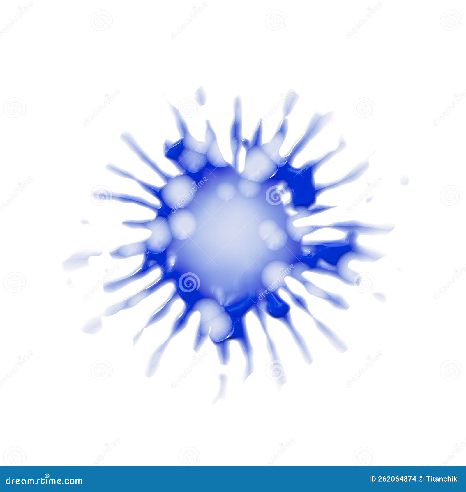 A Drop of Liquid Spread Over the Surface. Abstract Spatter Stock ...