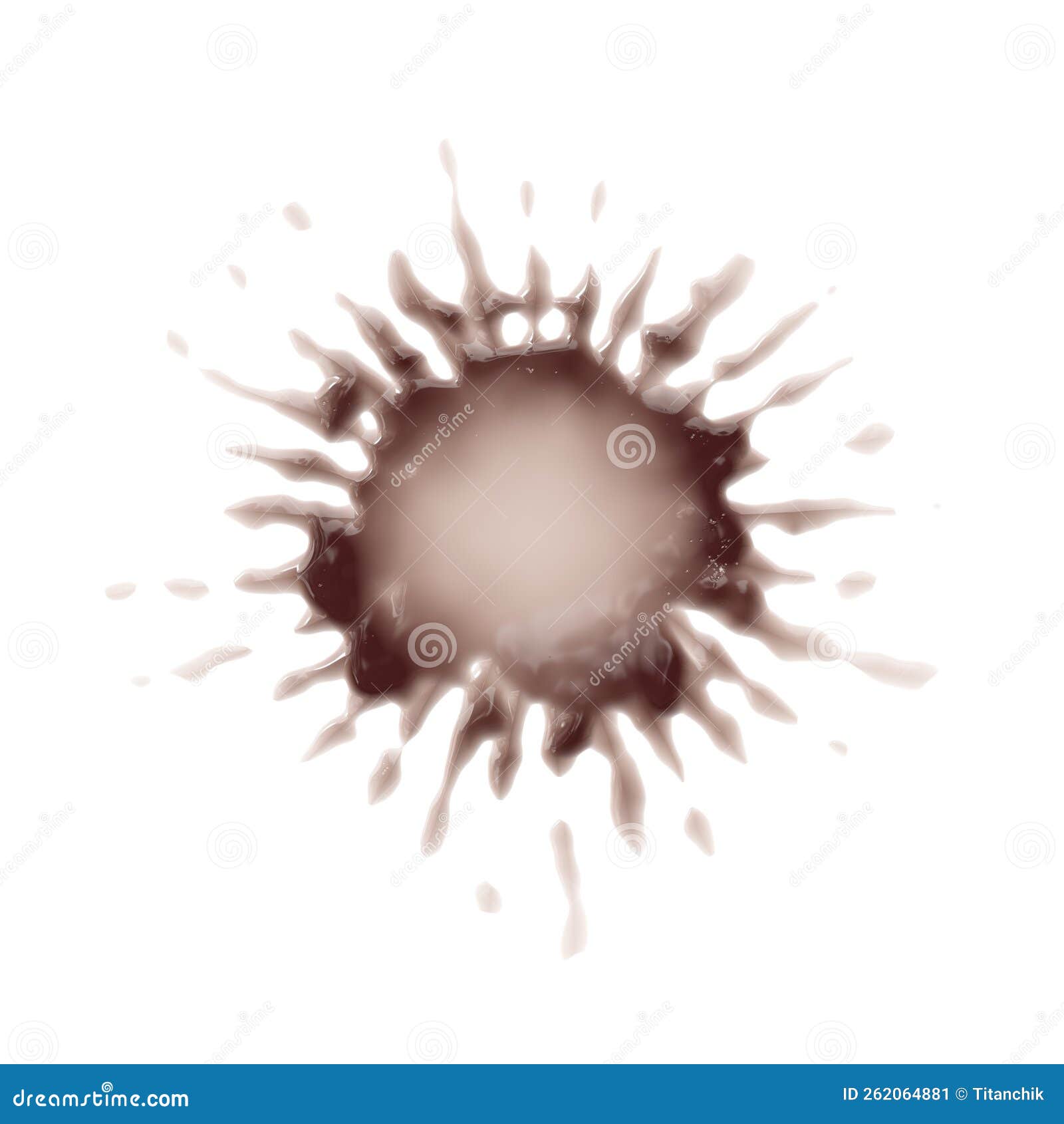 A Drop of Liquid Spread Over the Surface. Abstract Spatter Stock ...