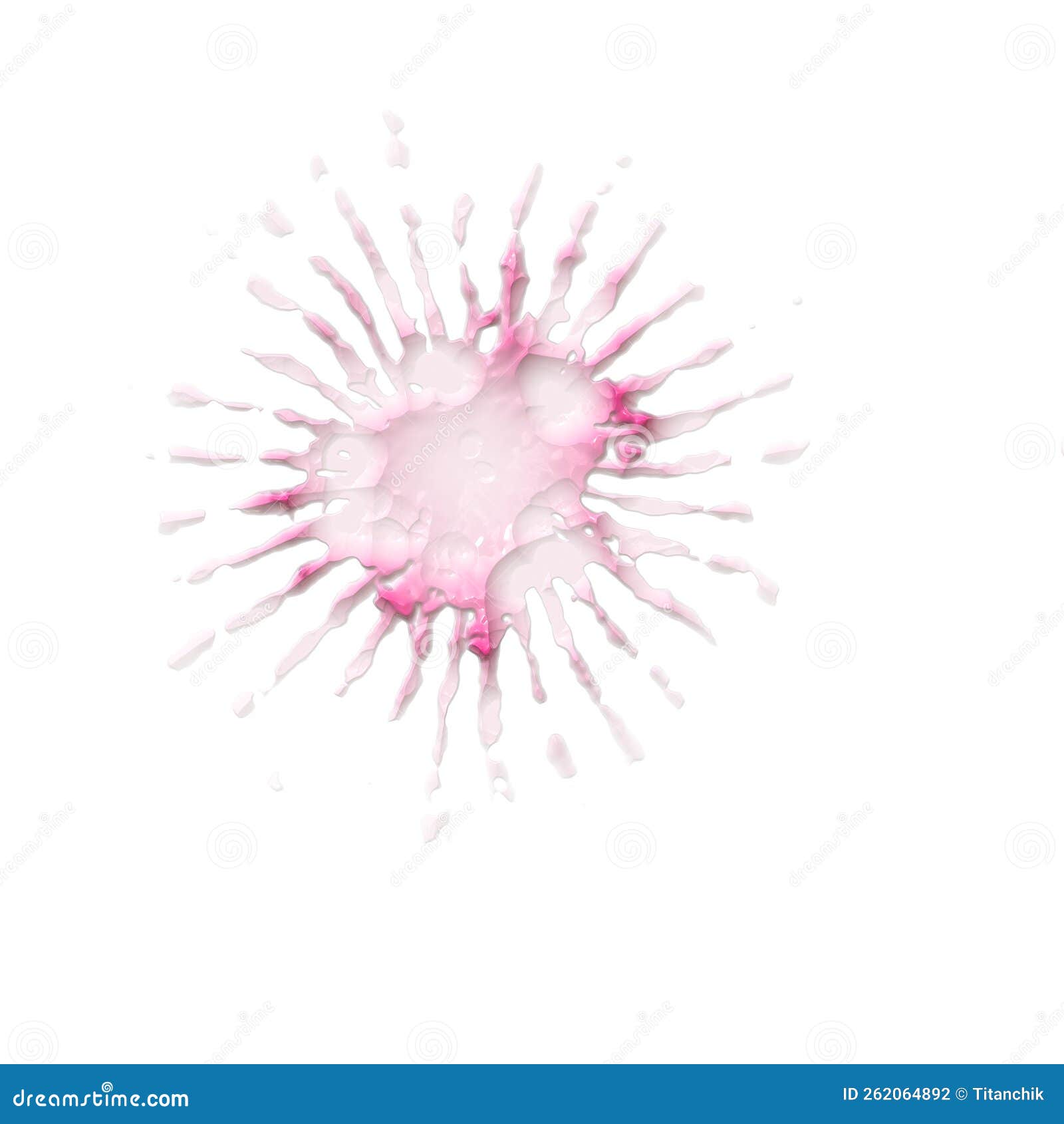 A Drop of Liquid Spread Over the Surface. Abstract Spatter Stock ...