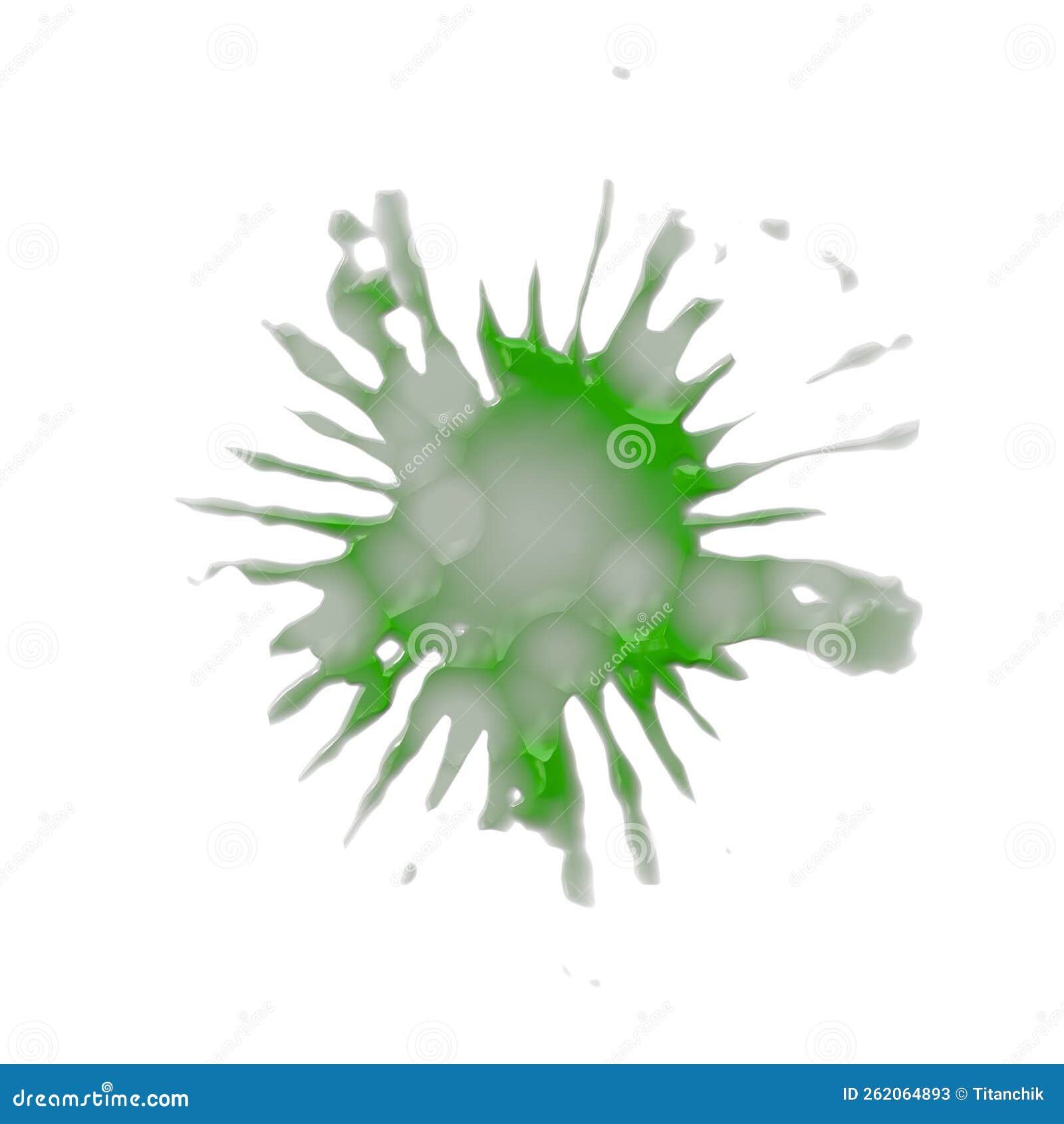 A Drop of Liquid Spread Over the Surface. Abstract Spatter Stock ...