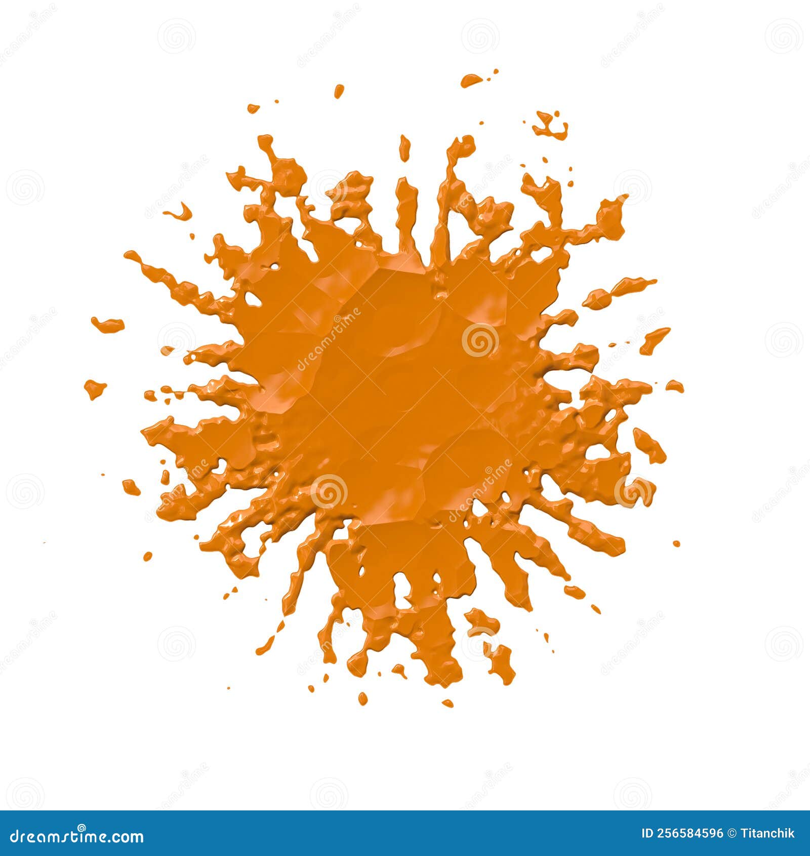 A Drop of Liquid Spread Over the Surface. Abstract Spatter Stock ...