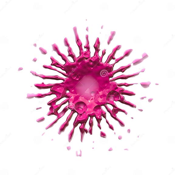 A Drop of Liquid Spread Over the Surface. Abstract Spatter Stock ...