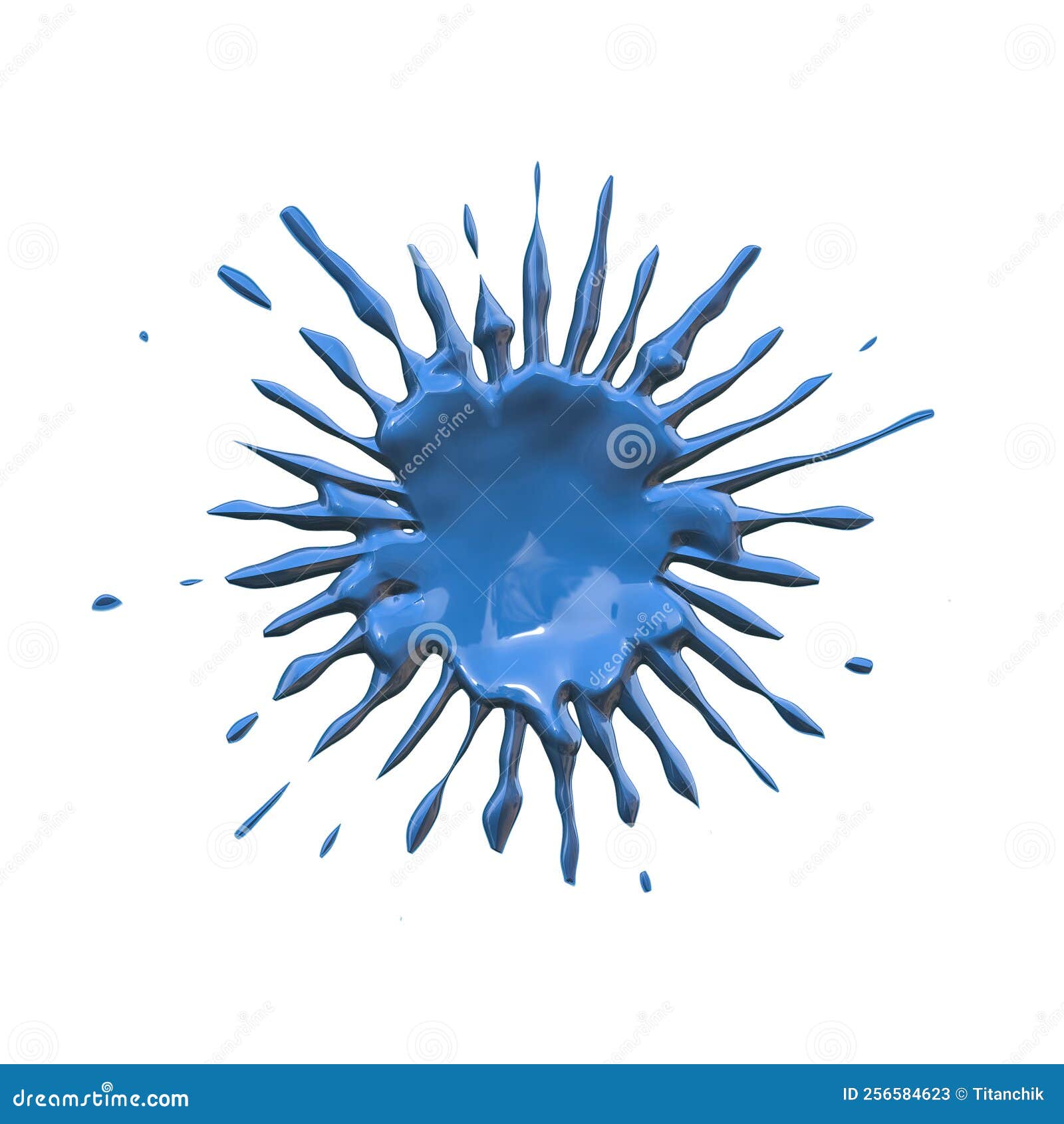 A Drop of Liquid Spread Over the Surface. Abstract Spatter Stock ...