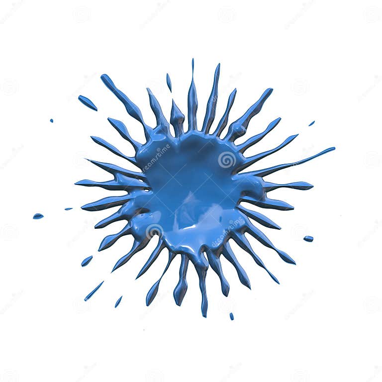 A Drop of Liquid Spread Over the Surface. Abstract Spatter Stock ...