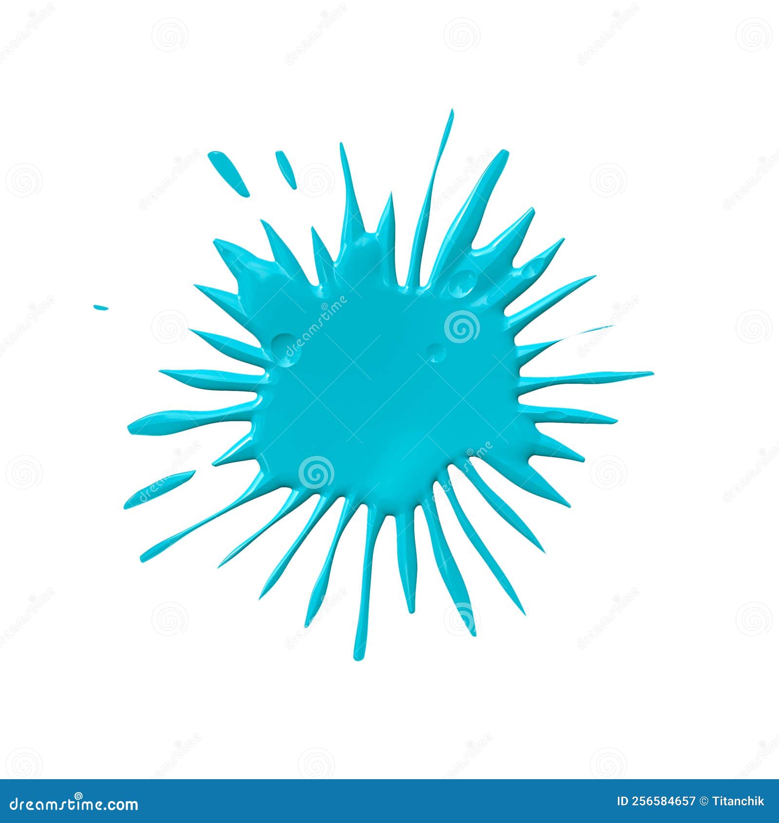 A Drop of Liquid Spread Over the Surface. Abstract Spatter Stock ...