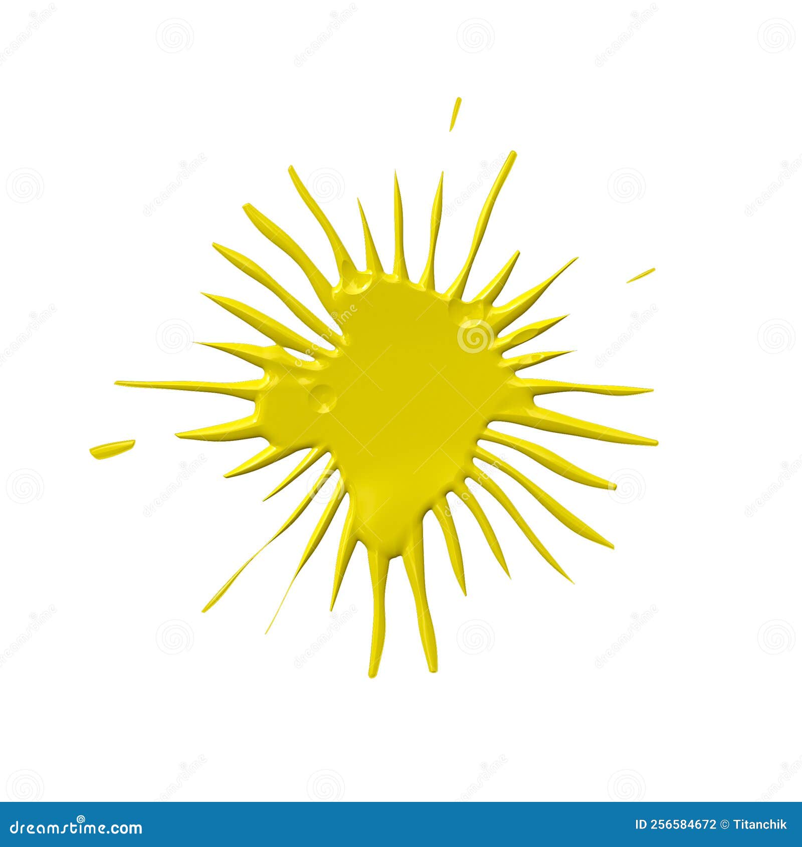 A Drop of Liquid Spread Over the Surface. Abstract Spatter Stock ...