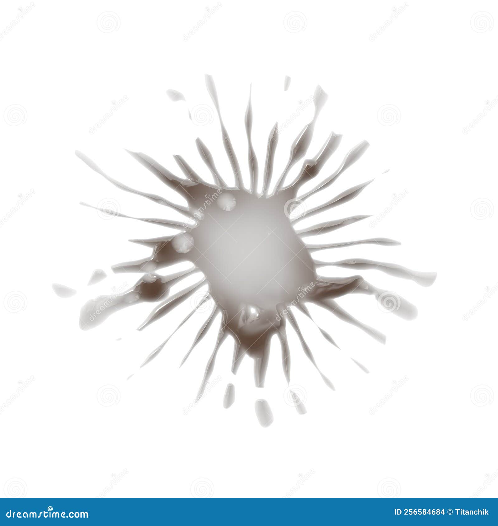 A Drop of Liquid Spread Over the Surface. Abstract Spatter Stock ...