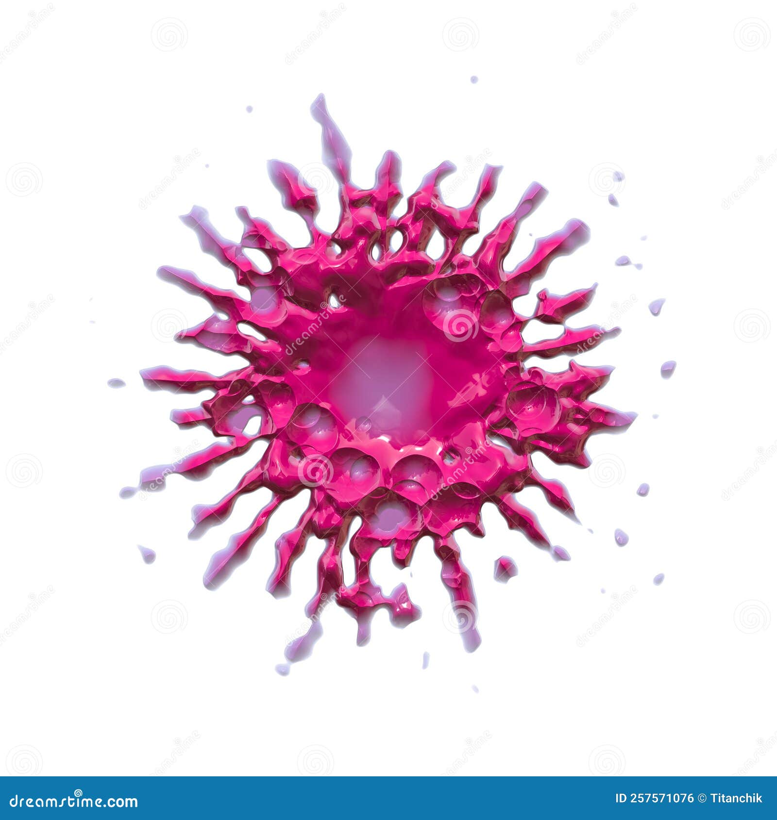 A Drop of Liquid Spread Over the Surface. Abstract Spatter Stock ...