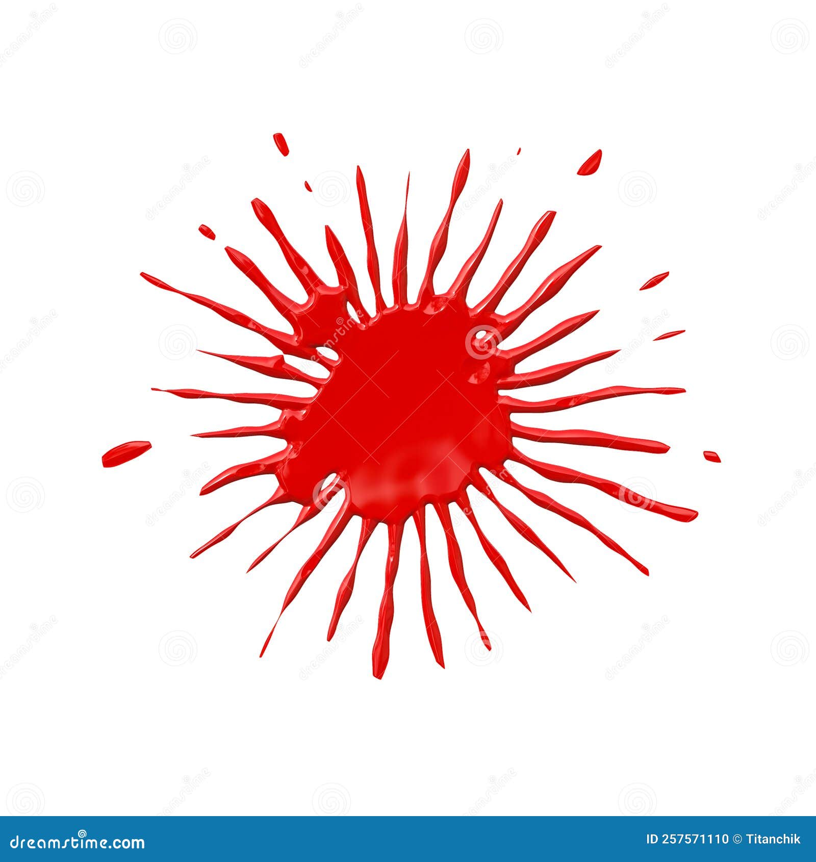 A Drop of Liquid Spread Over the Surface. Abstract Spatter Stock ...