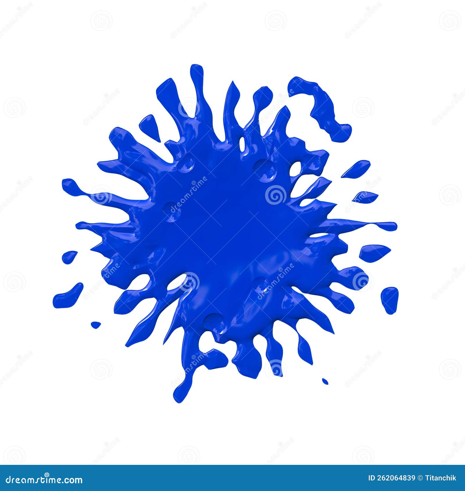 A Drop of Liquid Spread Over the Surface. Abstract Spatter Stock ...