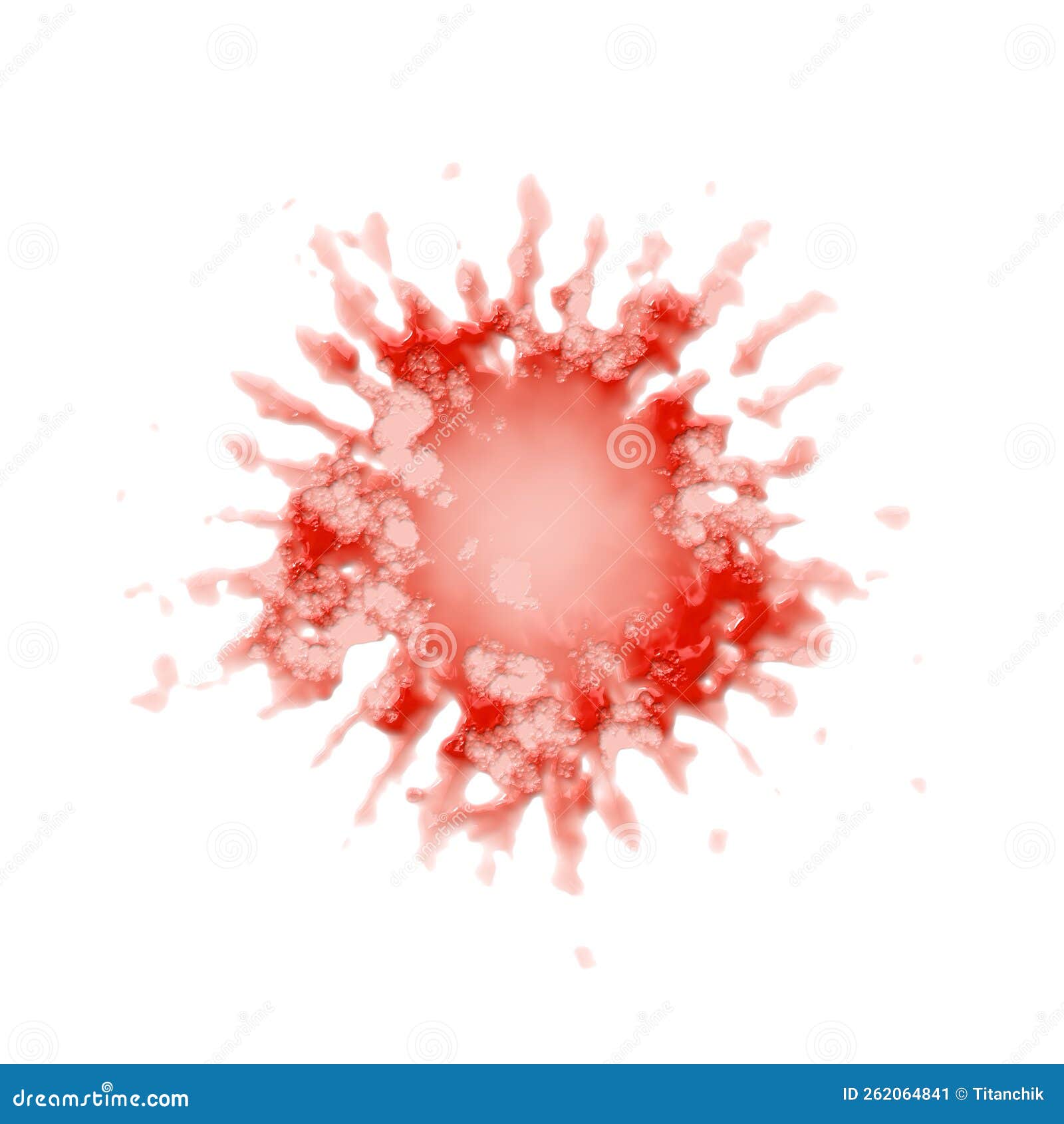 A Drop of Liquid Spread Over the Surface. Abstract Spatter Stock ...