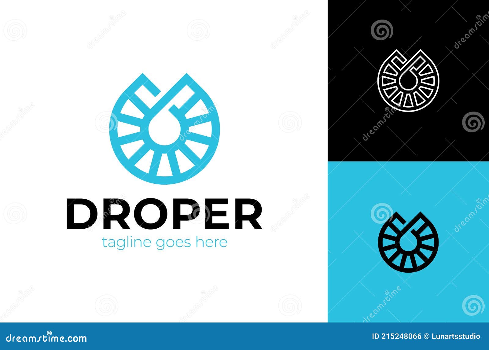Drop Logo. Drop Logo Design Vector Template Linear Style Stock Vector ...