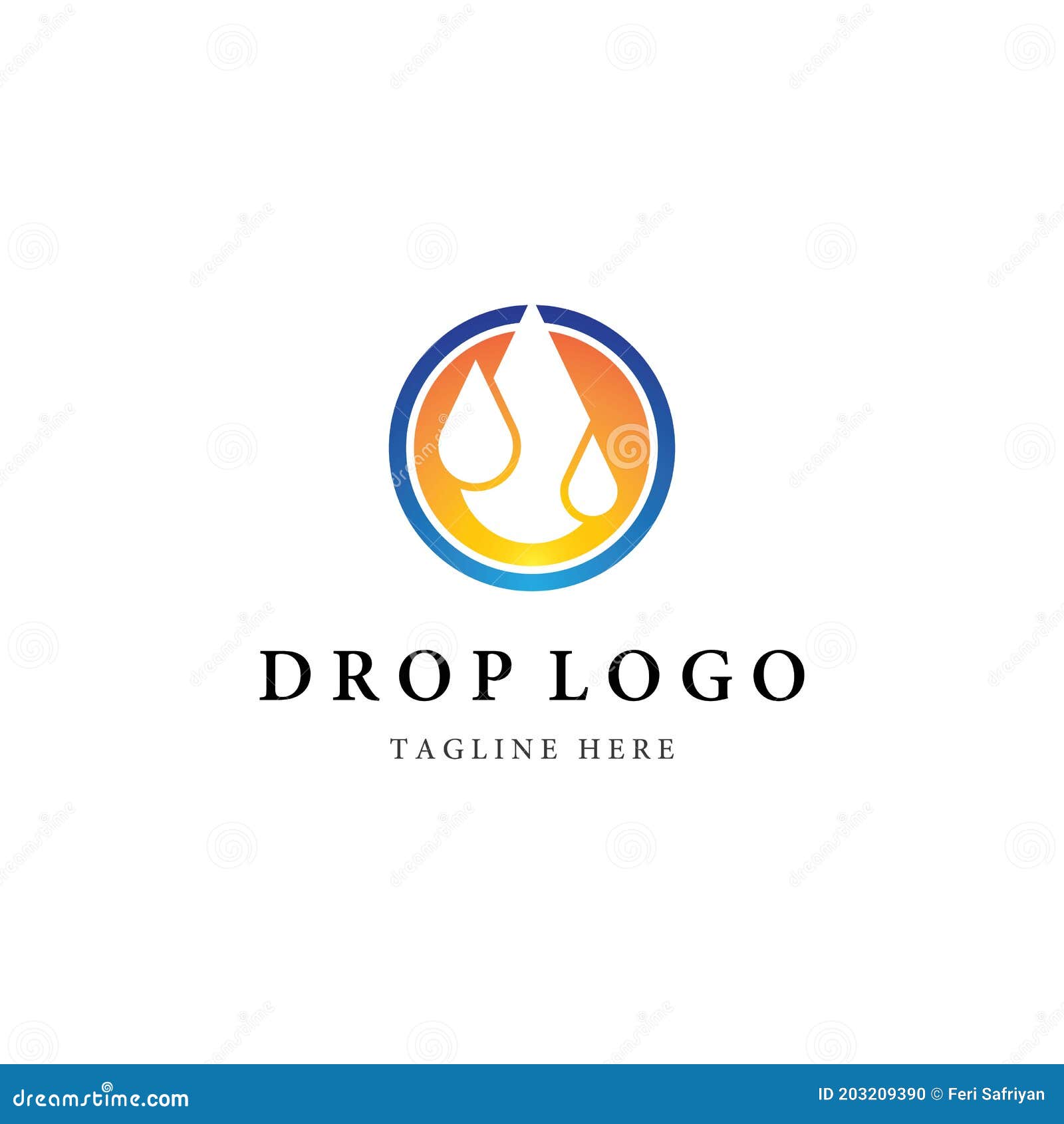 Drop logo template vector stock vector. Illustration of transparent ...