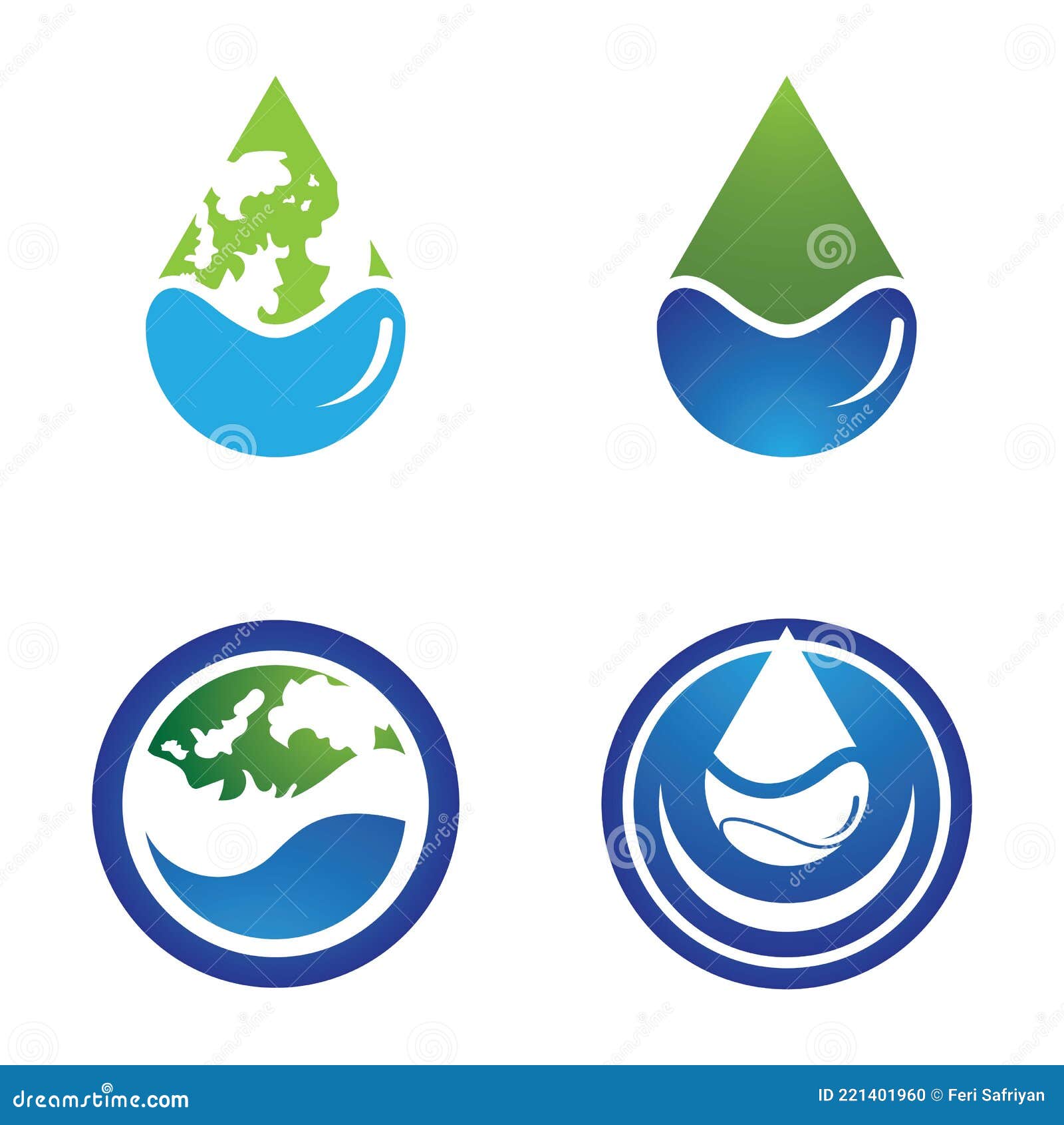 Drop logo vector icon set stock vector. Illustration of droplet - 221401960