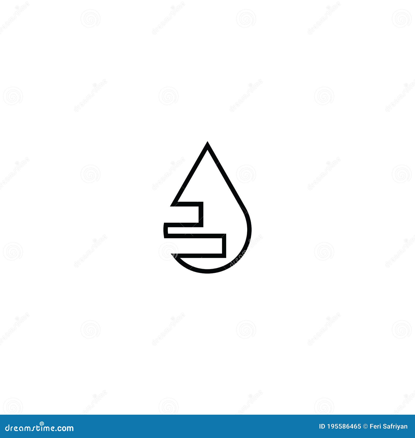 Drop logo vector icon stock illustration. Illustration of color - 195586465