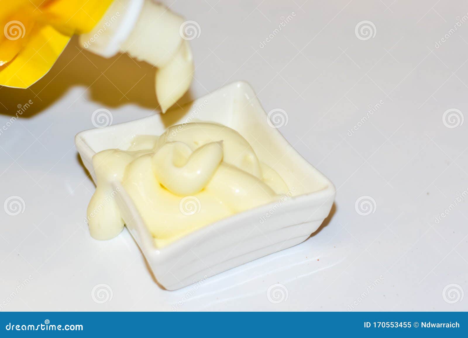Drop of Mayonnaise Pate from the Bottle Stock Image - Image of diet ...