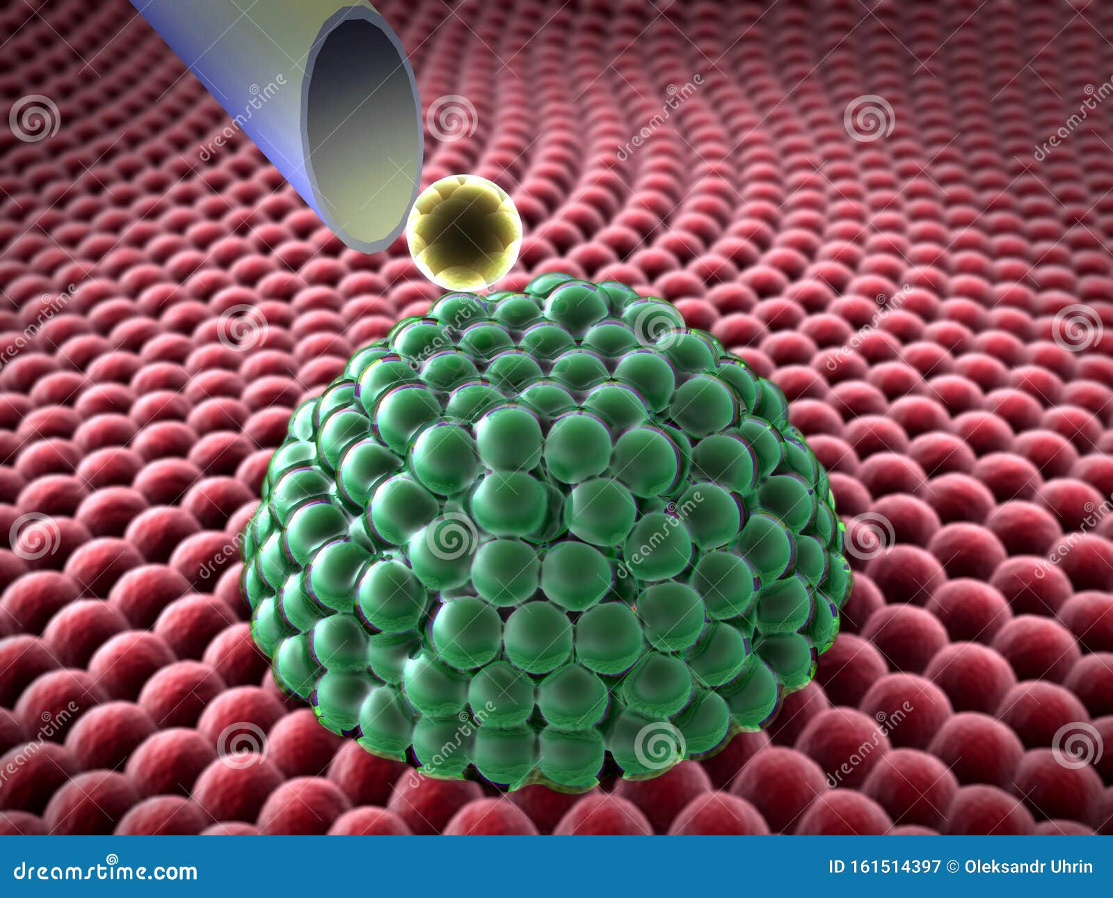 Drop of Medication Under the Microscope Stock Illustration ...