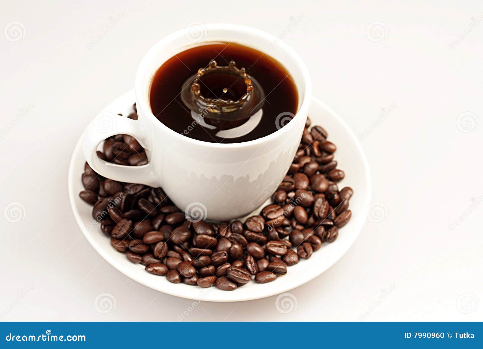 Drop in the Midlle of Coffee Cup Stock Photo - Image of excitement ...
