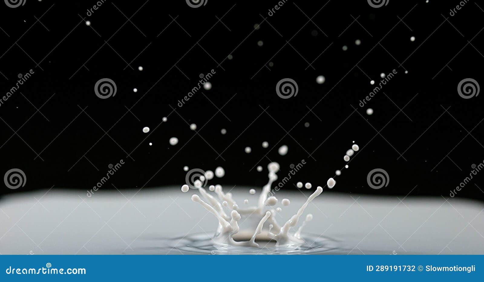 Drop of Milk Falling Against Black Background Stock Photo - Image of ...