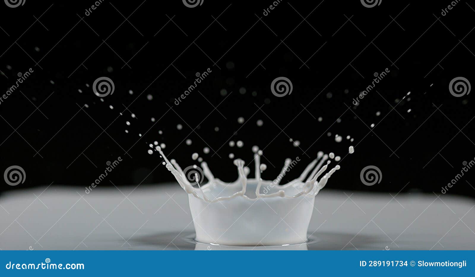 Drop of Milk Falling Against Black Background Stock Photo - Image of ...