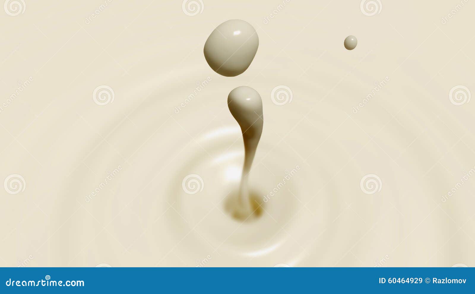 Drop of Milk Macro with the Focus Effect Stock Illustration ...